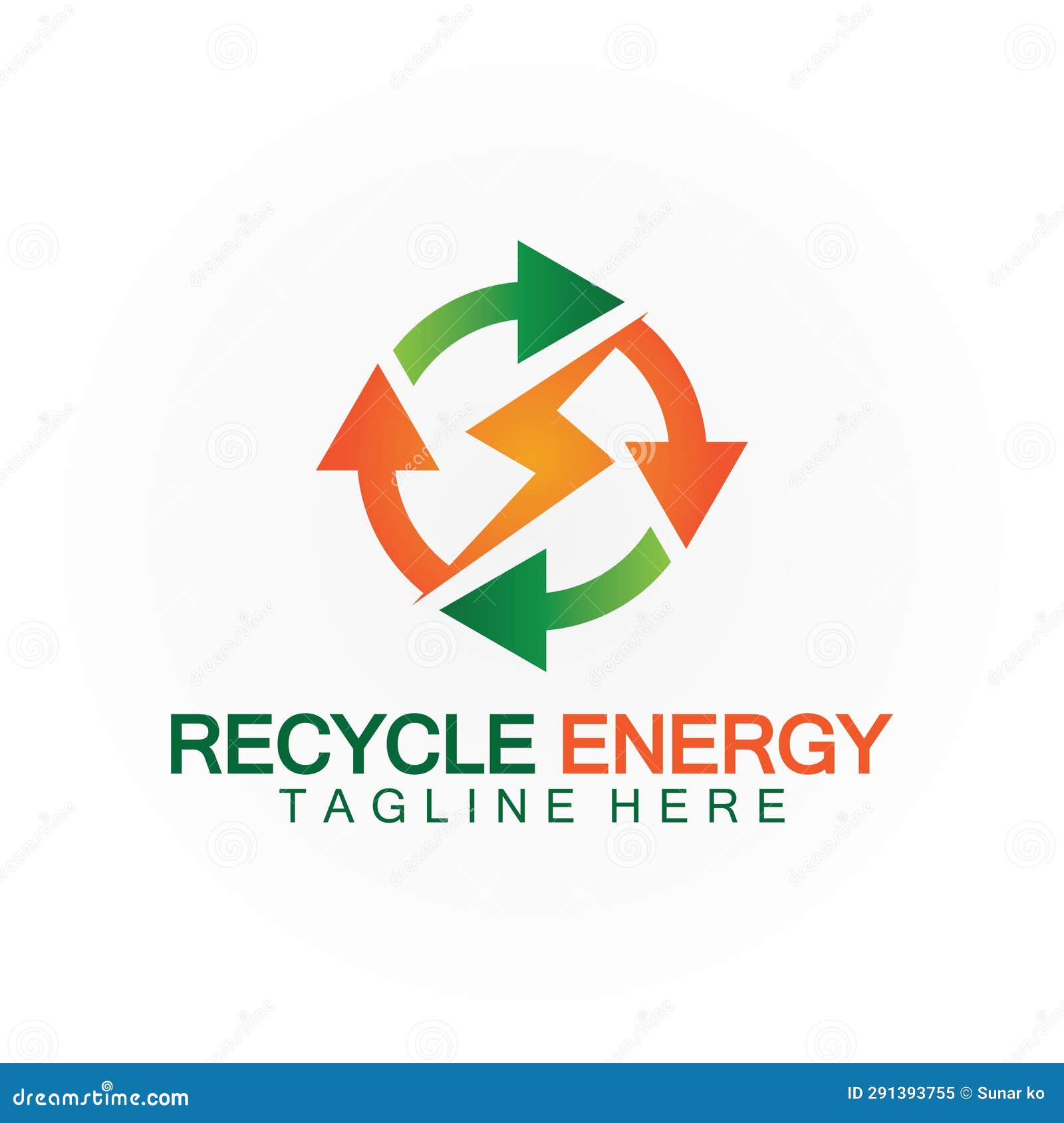 Recycle Energy Recycle Power Logo Vector Illustration Icon Design Stock ...