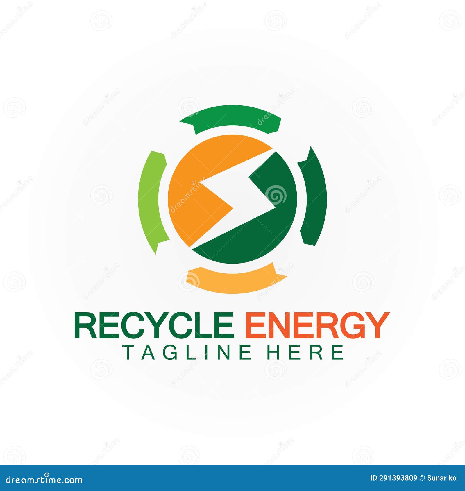 Recycle Energy Recycle Power Logo Vector Illustration Icon Design Stock ...