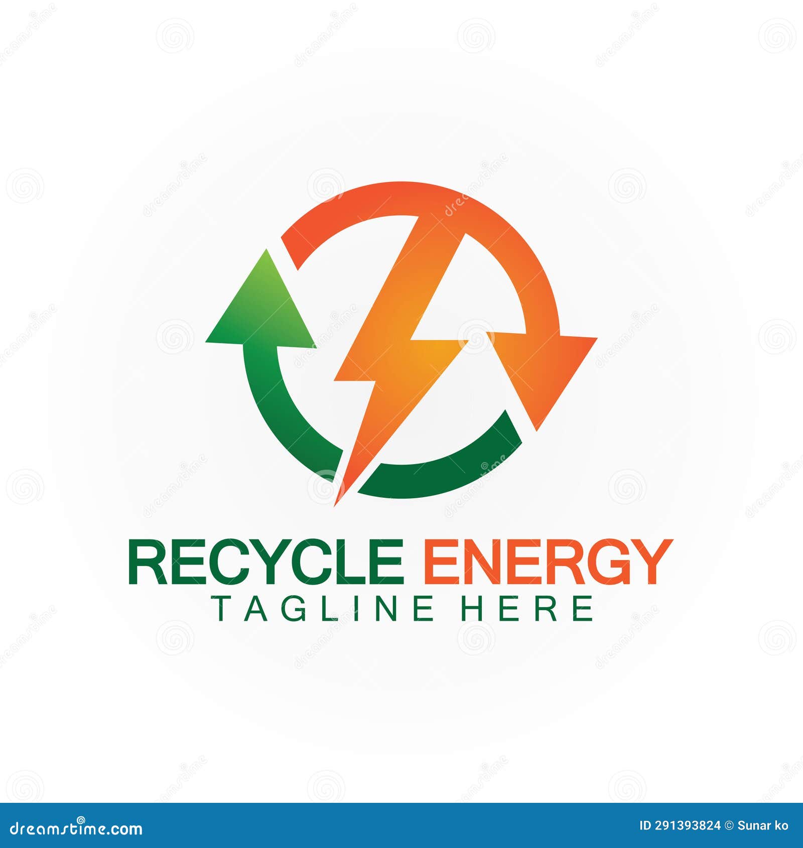 Recycle Energy Recycle Power Logo Vector Illustration Icon Design Stock ...