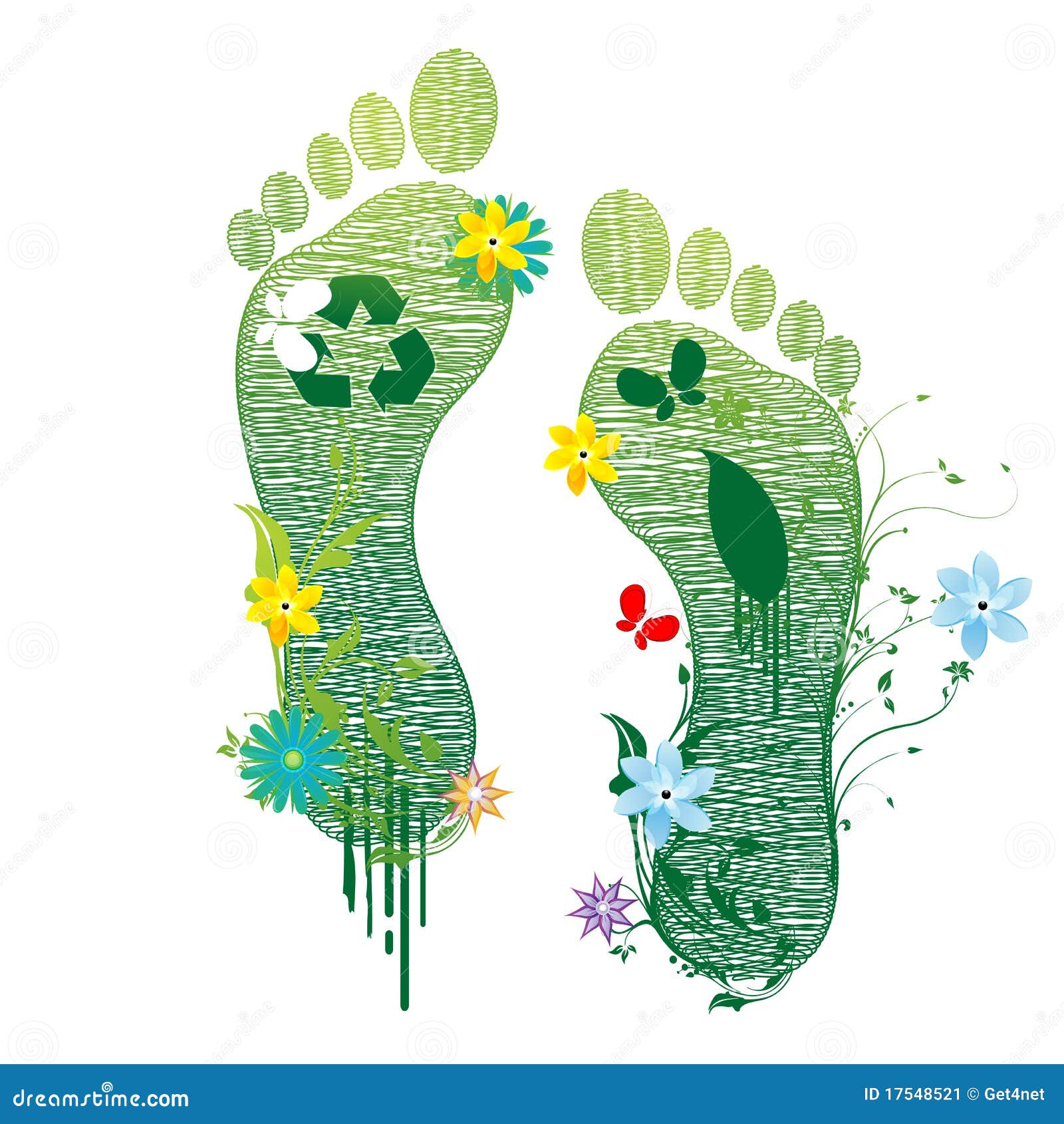 Recycle Feet Stock Illustrations – 128 Recycle Feet Stock Illustrations ...