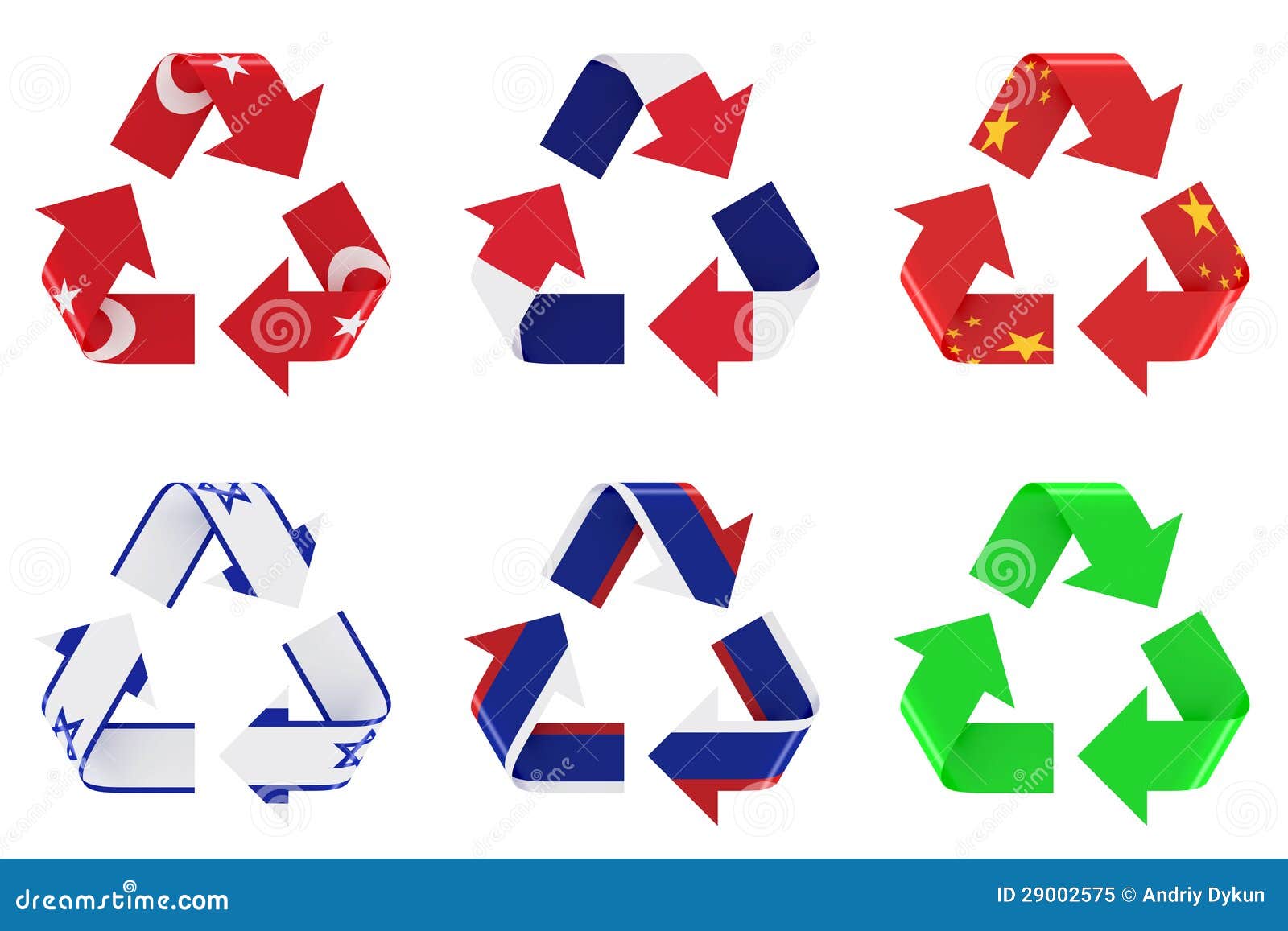 Recycle flag stock illustration. Illustration of global - 29002575