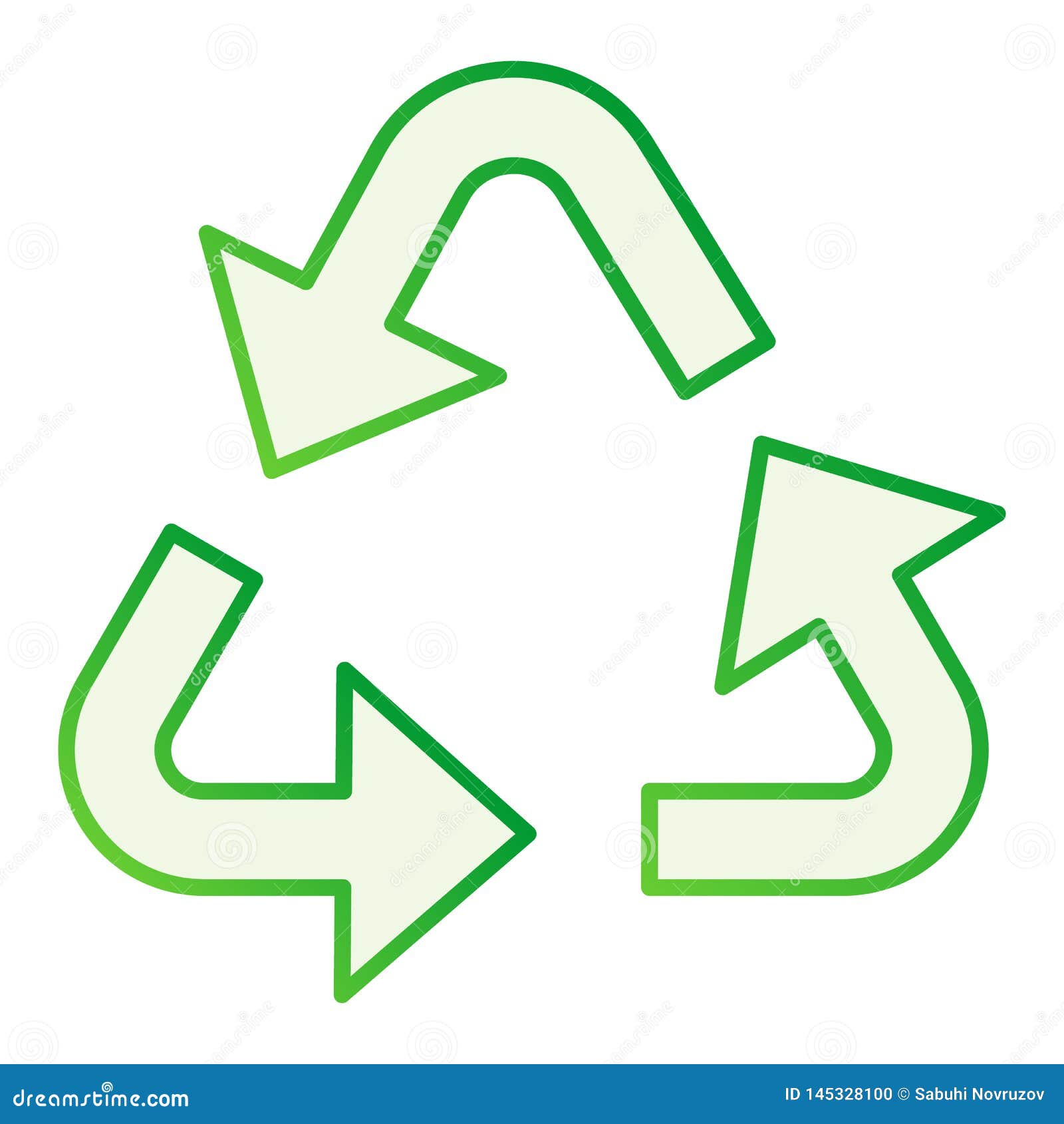 Recycle Flat Icon. Reuse Gray Icons in Trendy Flat Style. Cycle ...