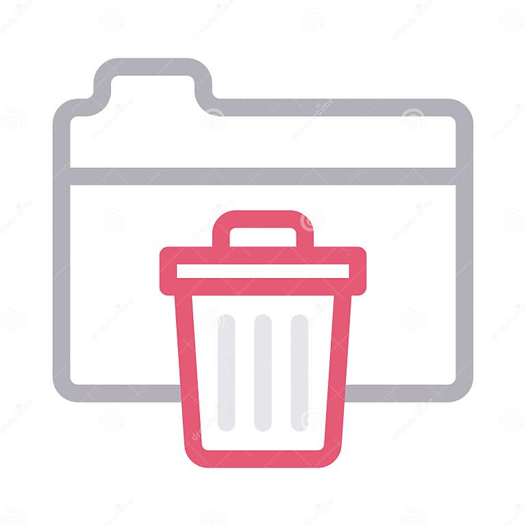 Recycle Folder Vector Color Line Icon Stock Vector - Illustration of ...