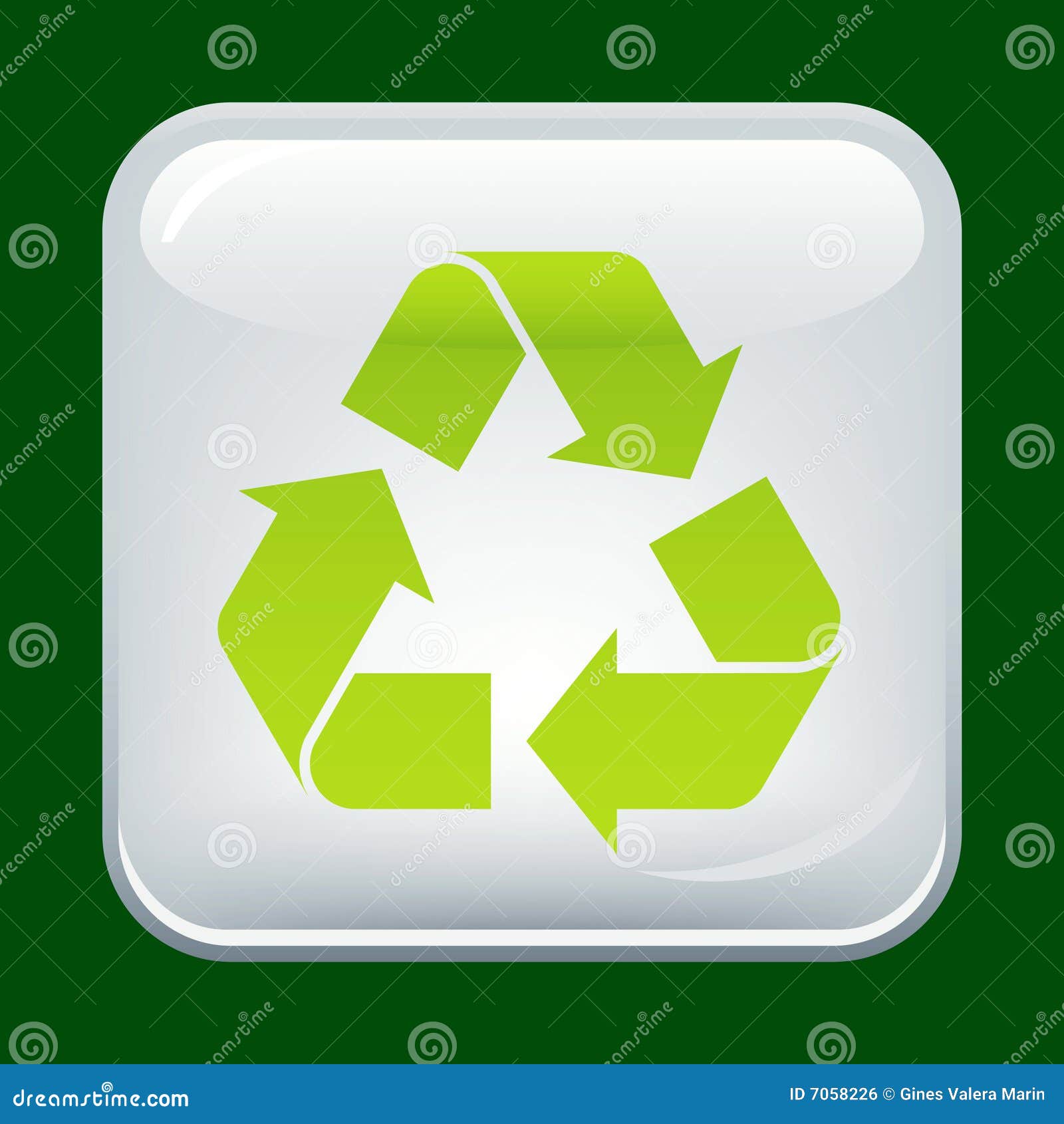 Recycle glass icon stock vector. Illustration of recycle - 7058226