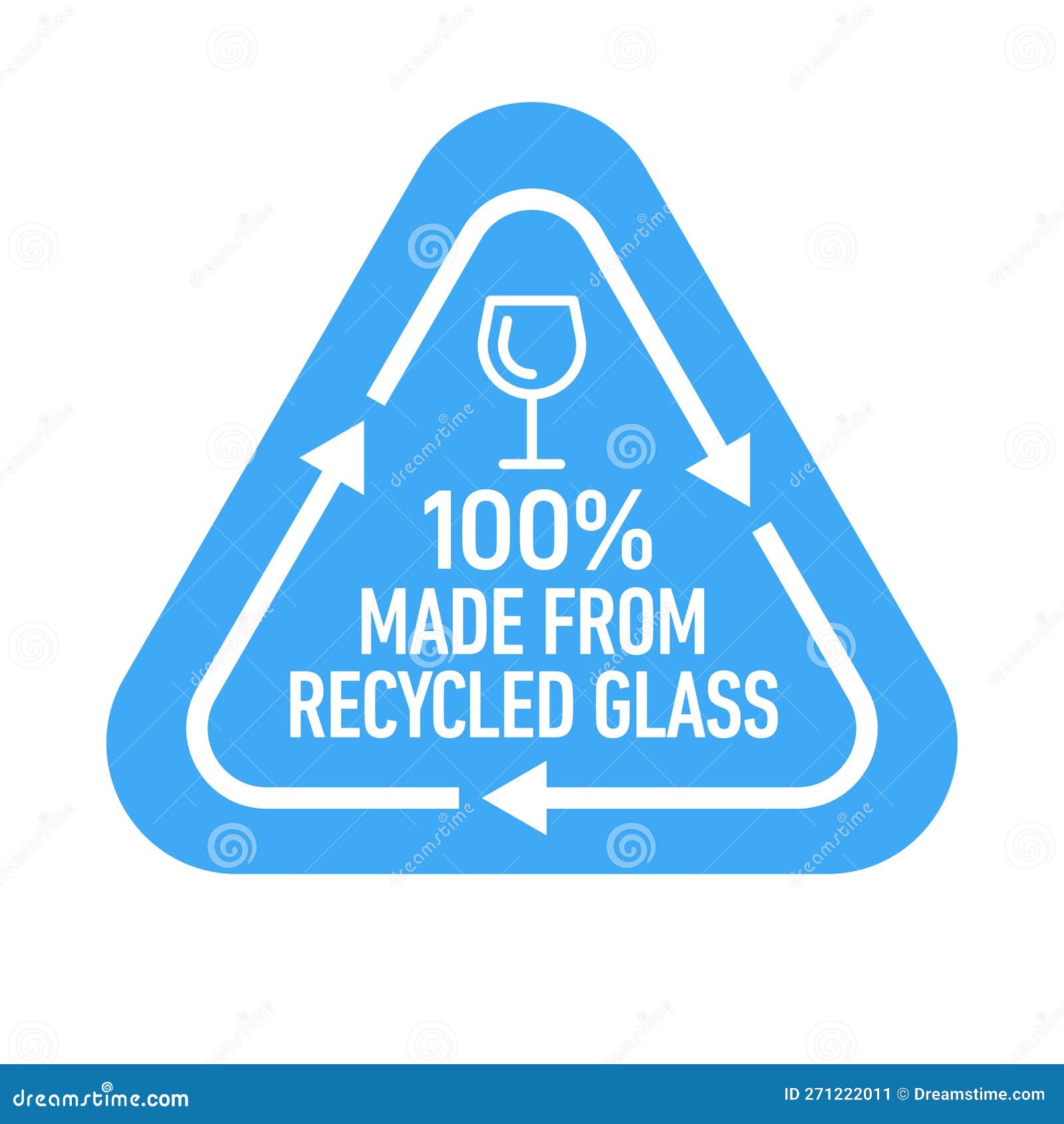 Recycle Glass Vector Icon Logo Badge Stock Vector - Illustration of ...