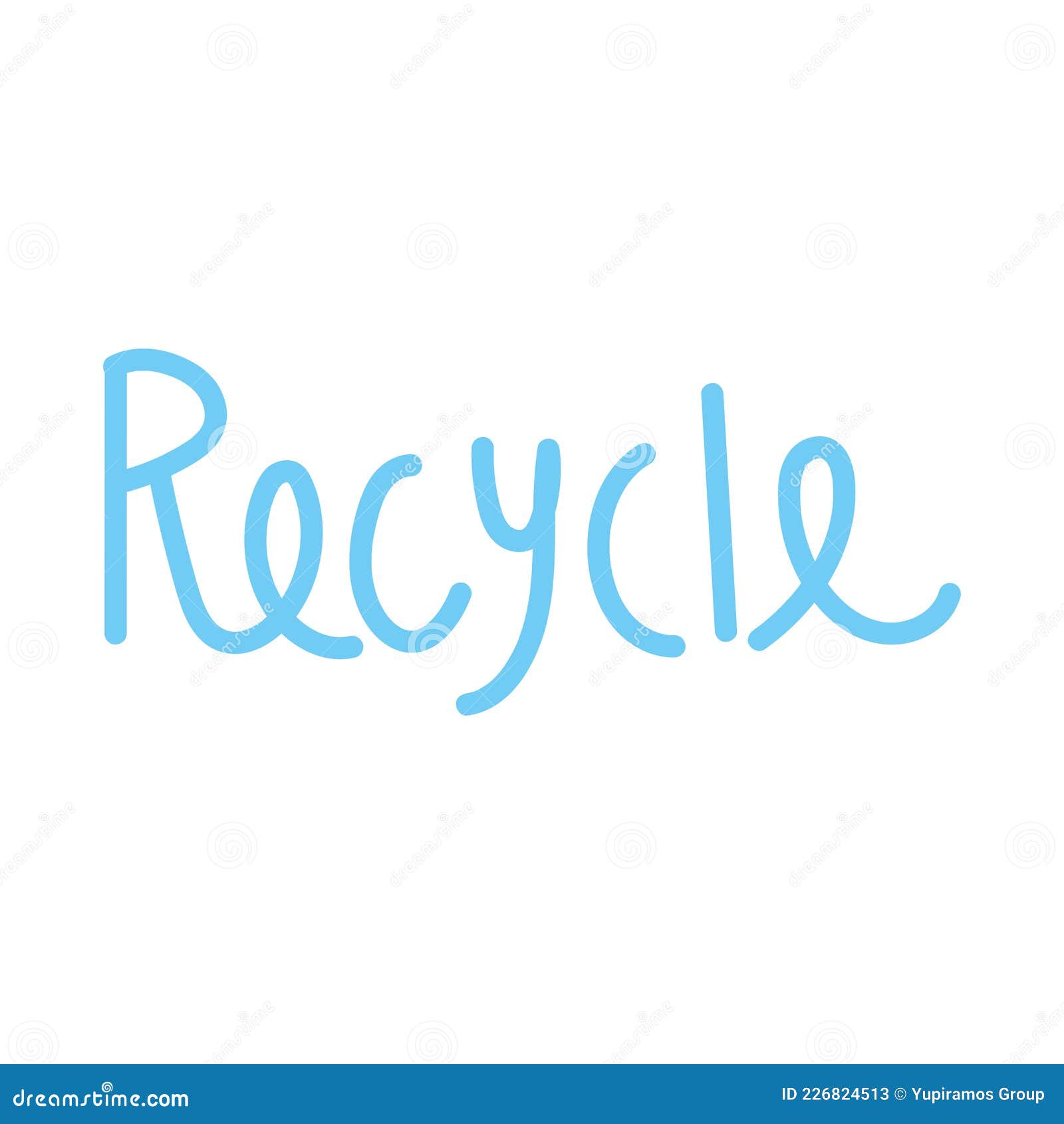 Recycle Handwritten Lettering Stock Illustration - Illustration of ...
