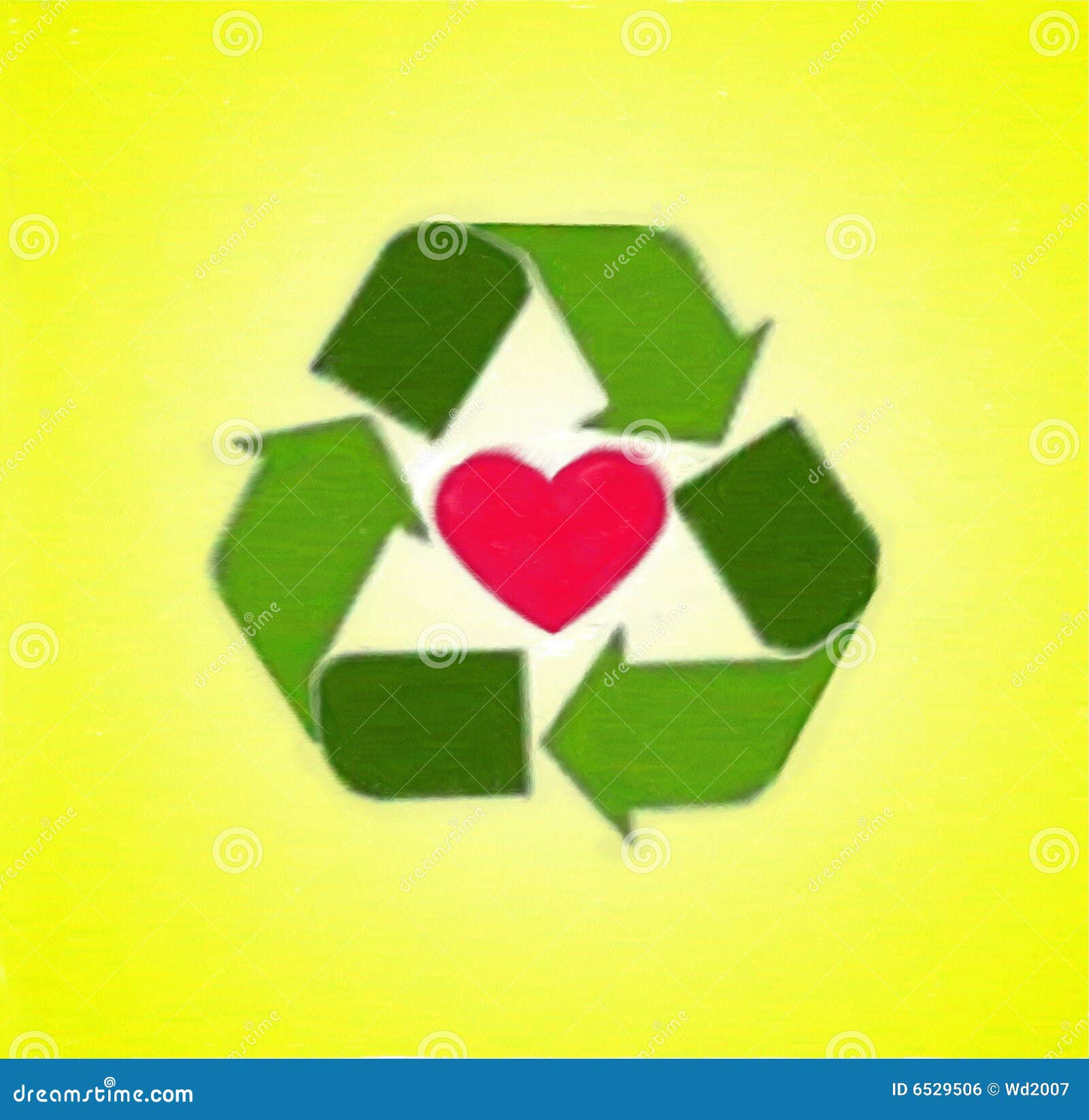Recycle from the heart stock illustration. Illustration of green - 6529506