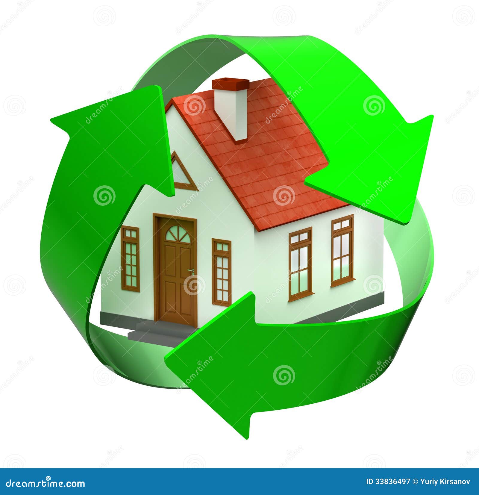 Recycle house stock illustration. Illustration of computer - 33836497