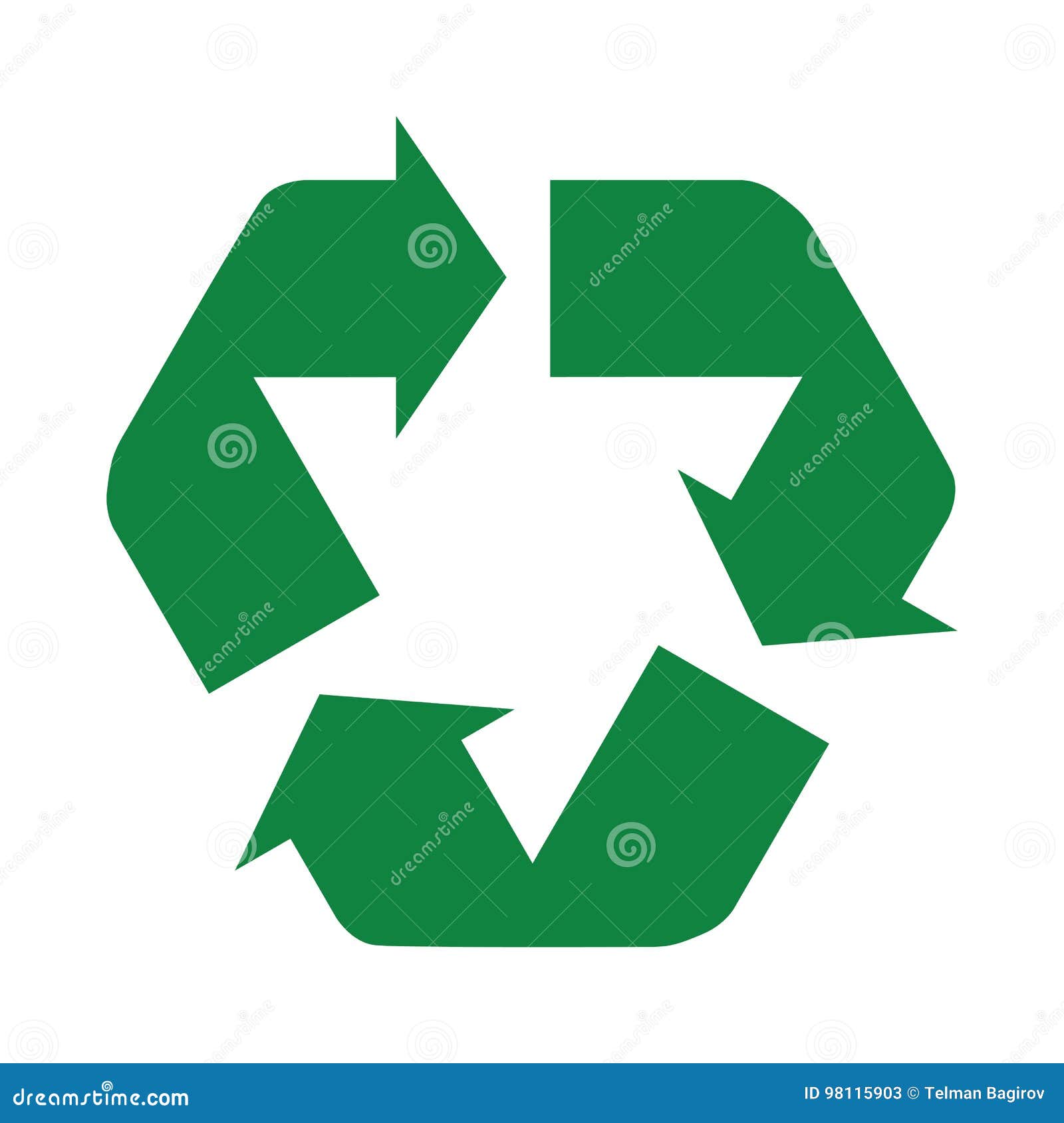 Recycle Icon Green Connected Stock Illustration - Illustration of ...