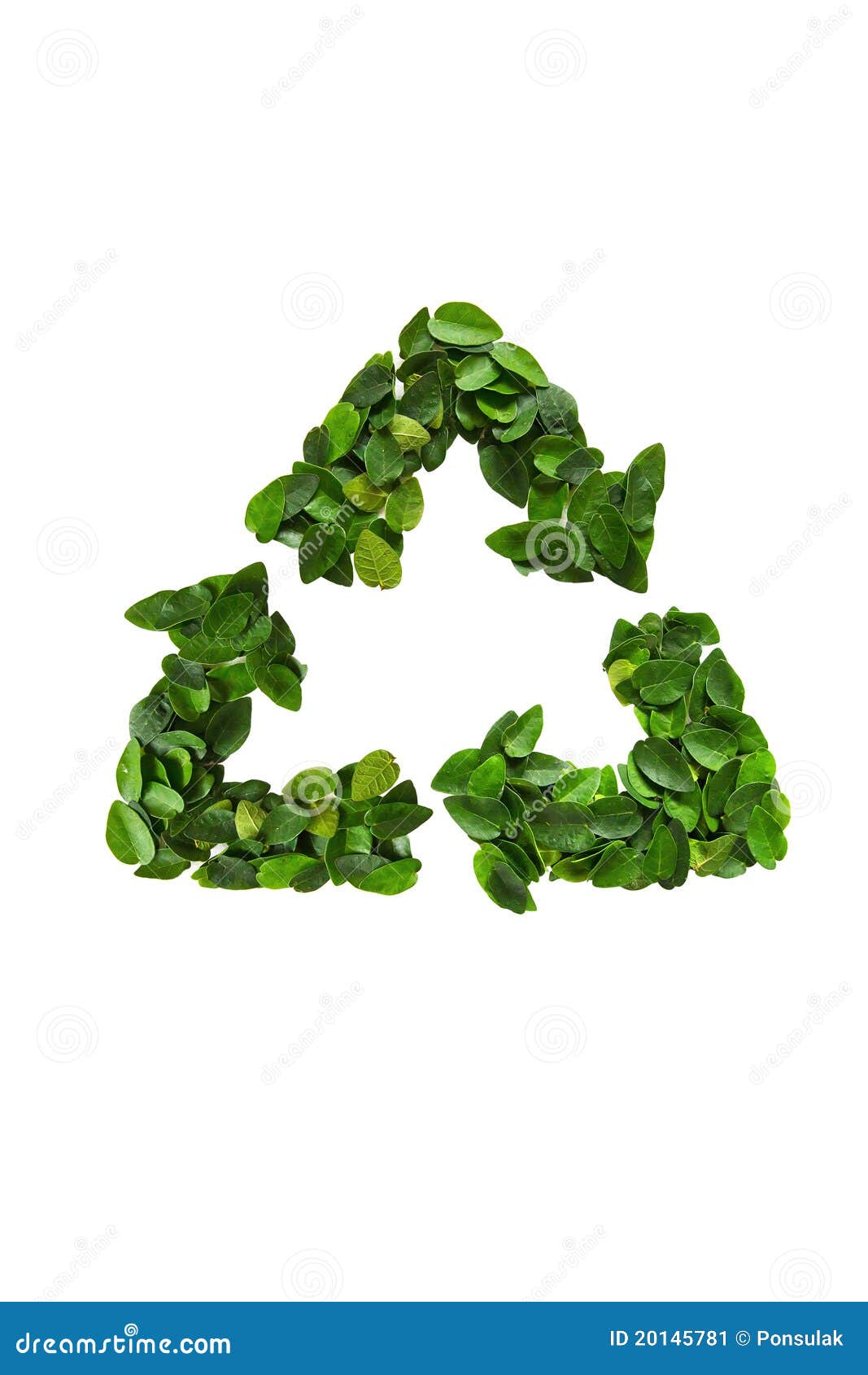 Recycle Icon Made of Green Leaves Stock Image - Image of simple, reuse ...