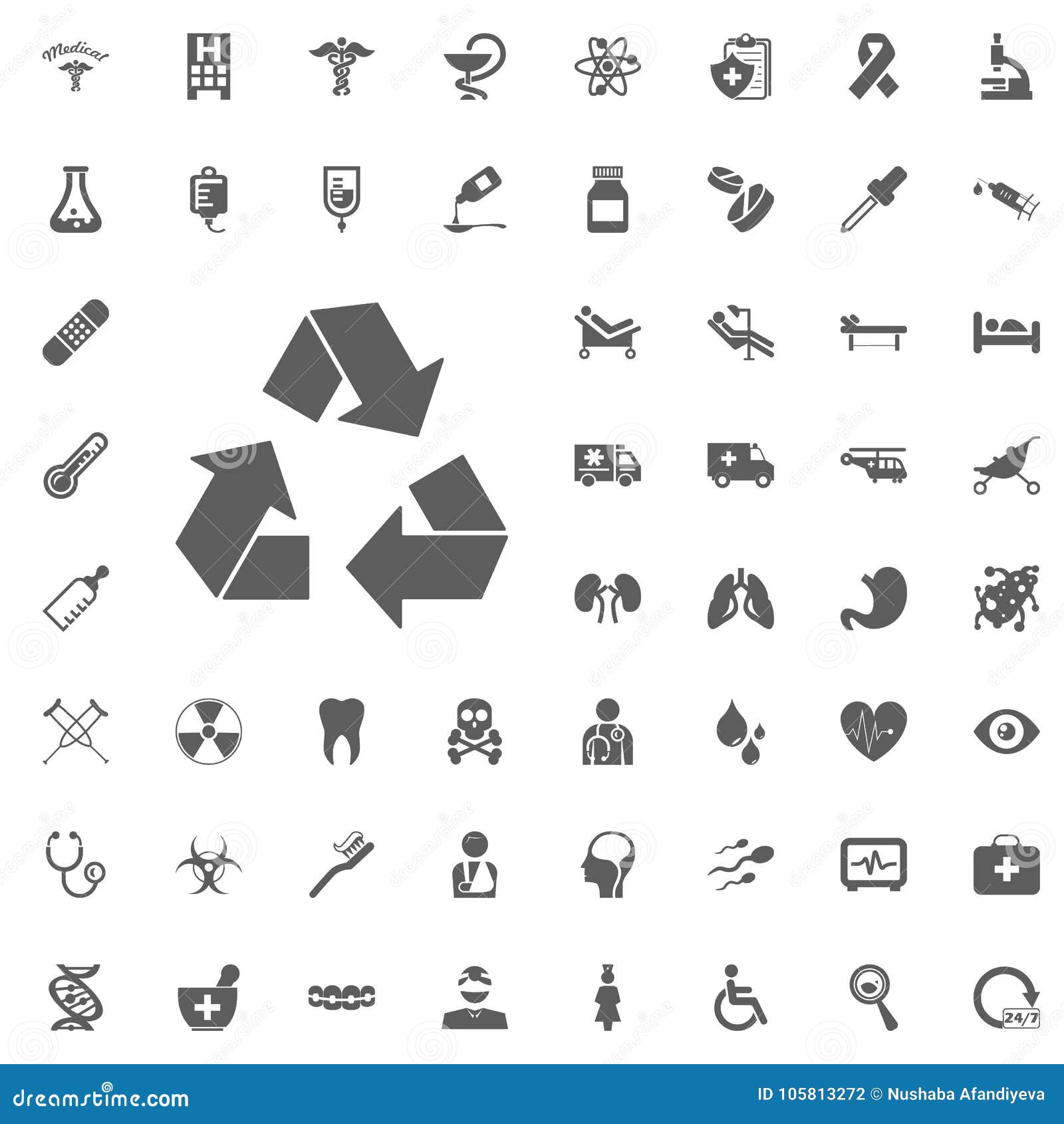 Recycle Icon Set, Recycle Recycling Symbol. Vector Illustration ...