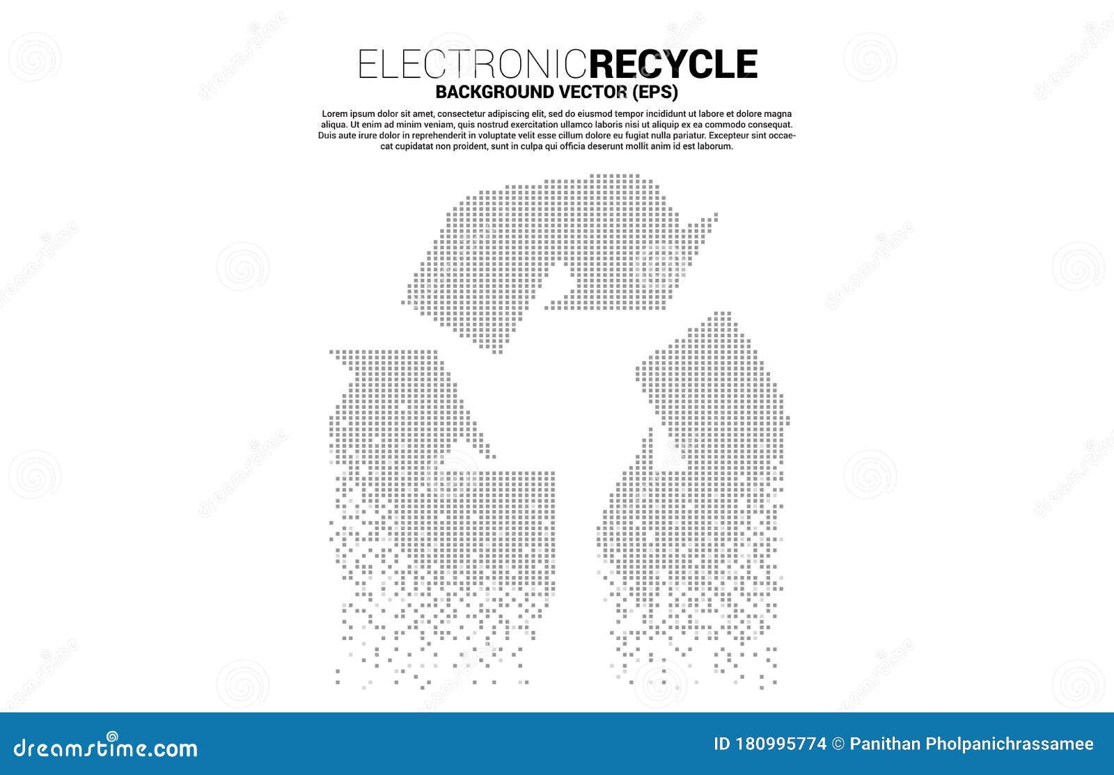 Recycle Icon from Pixel Transform. Stock Vector - Illustration of clean ...