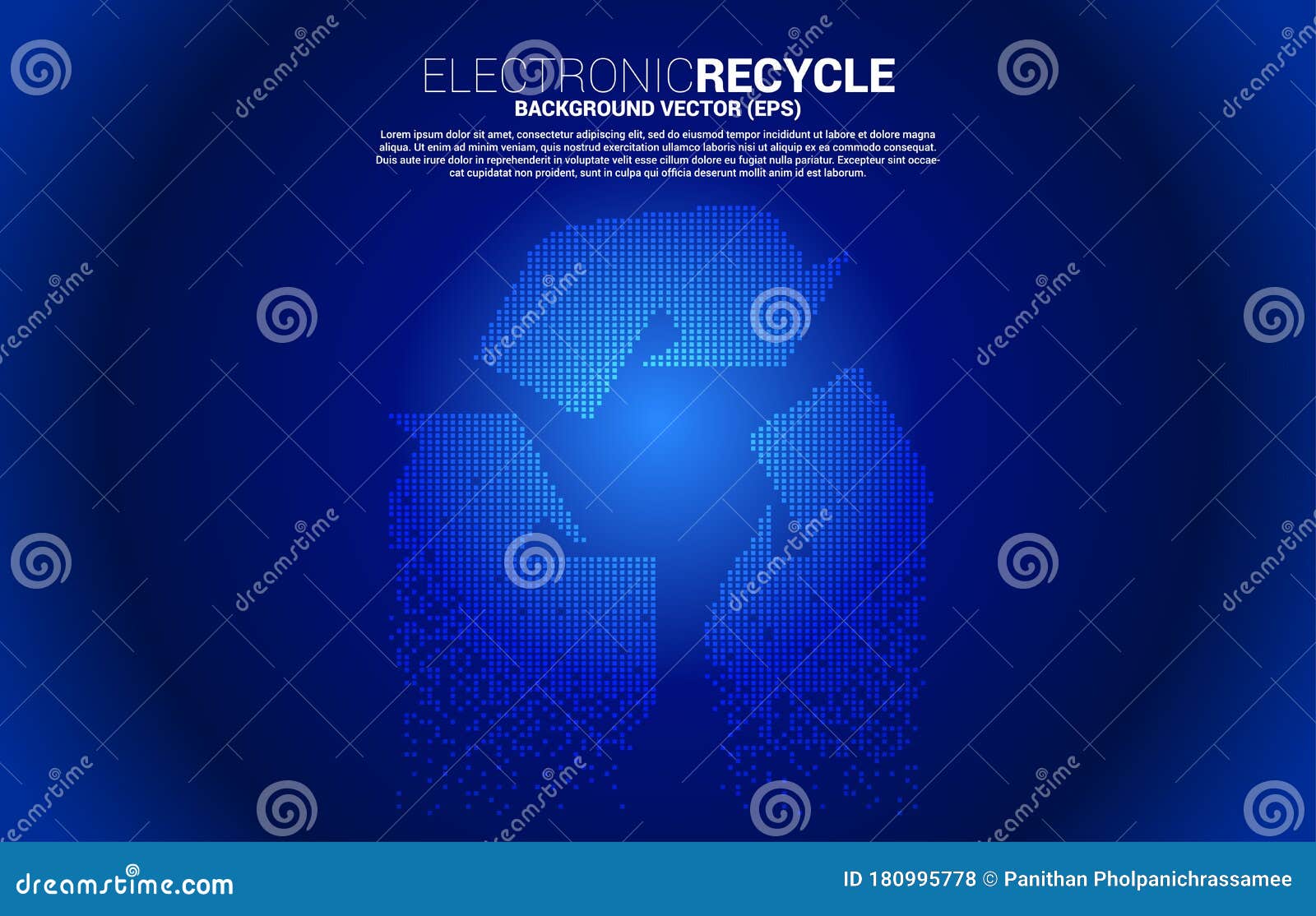Recycle Icon from Pixel Transform. Stock Vector - Illustration of ...
