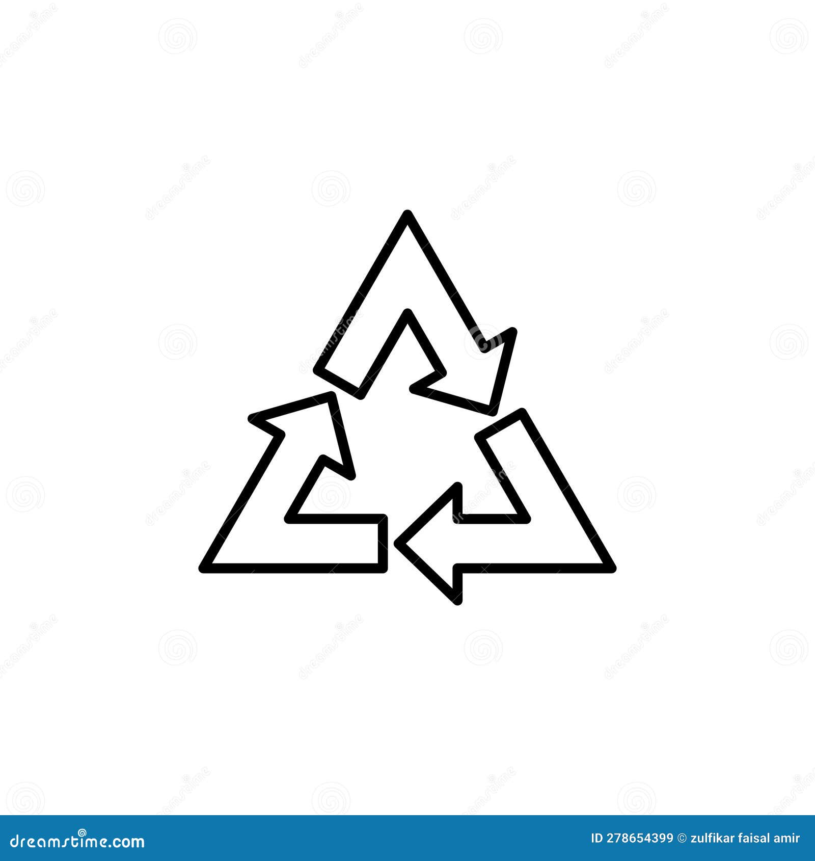 Recycle Icon . Recycling Vector Icon Stock Vector - Illustration of ...