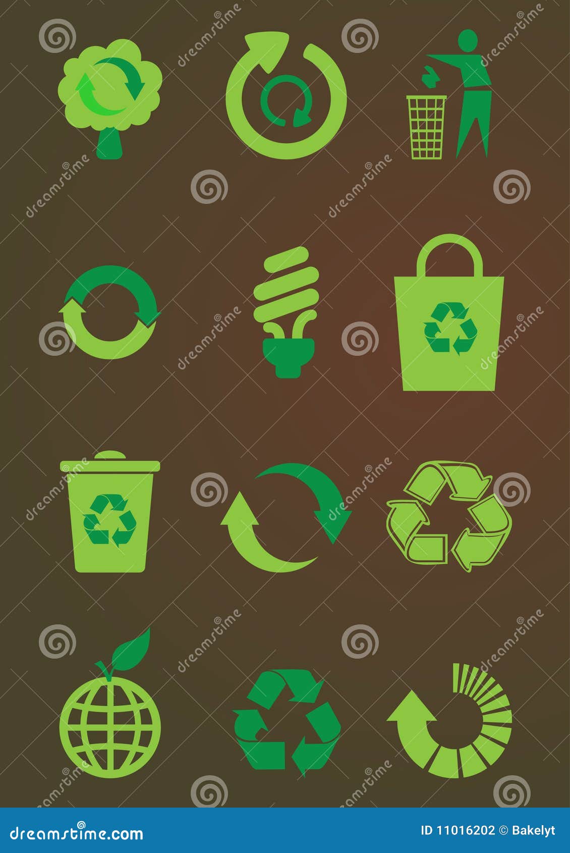 Recycle icon set stock vector. Illustration of dirt, garbage - 11016202
