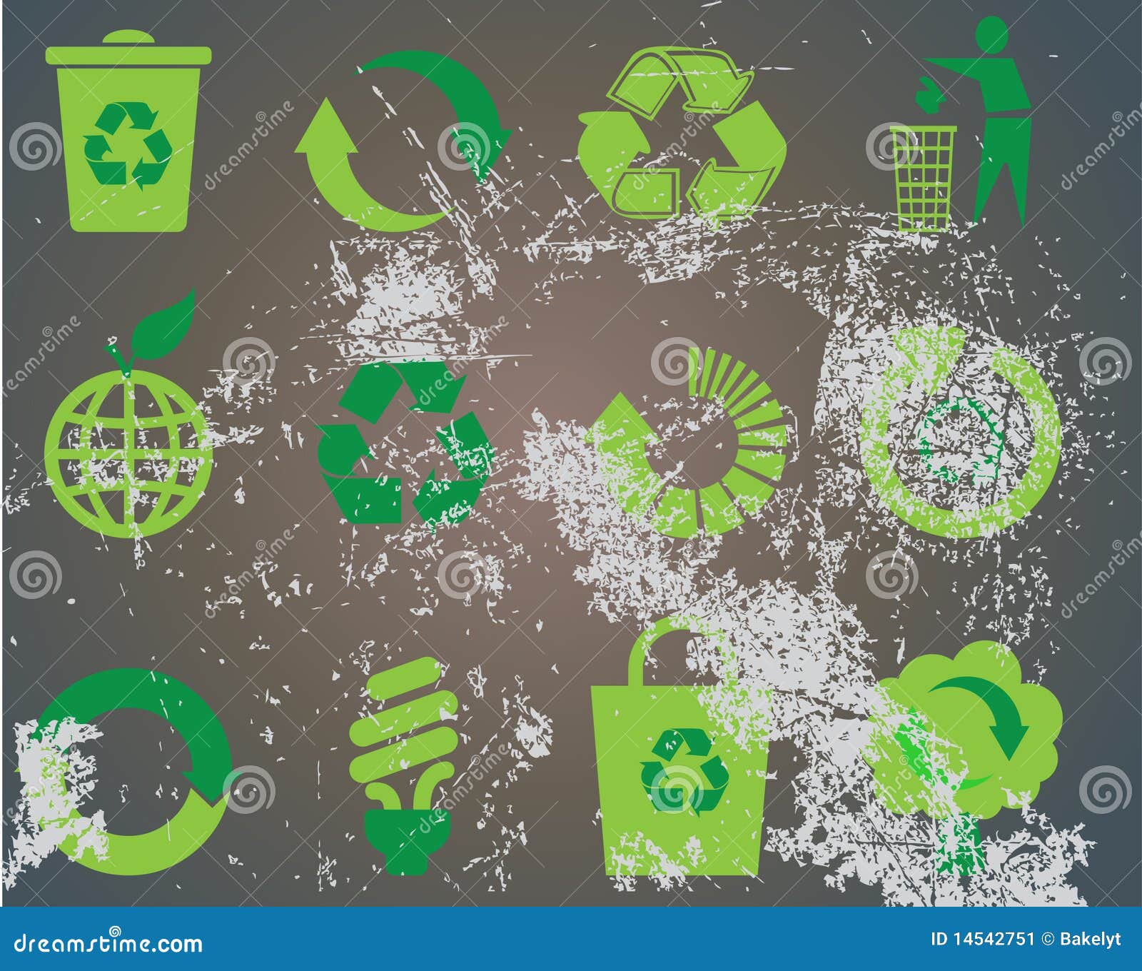 Recycle icon set stock vector. Illustration of concept - 14542751