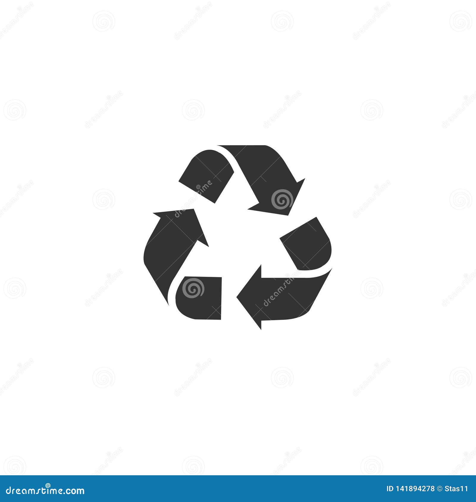 Recycle Icon in Simple Design. Vector Illustration Stock Vector ...