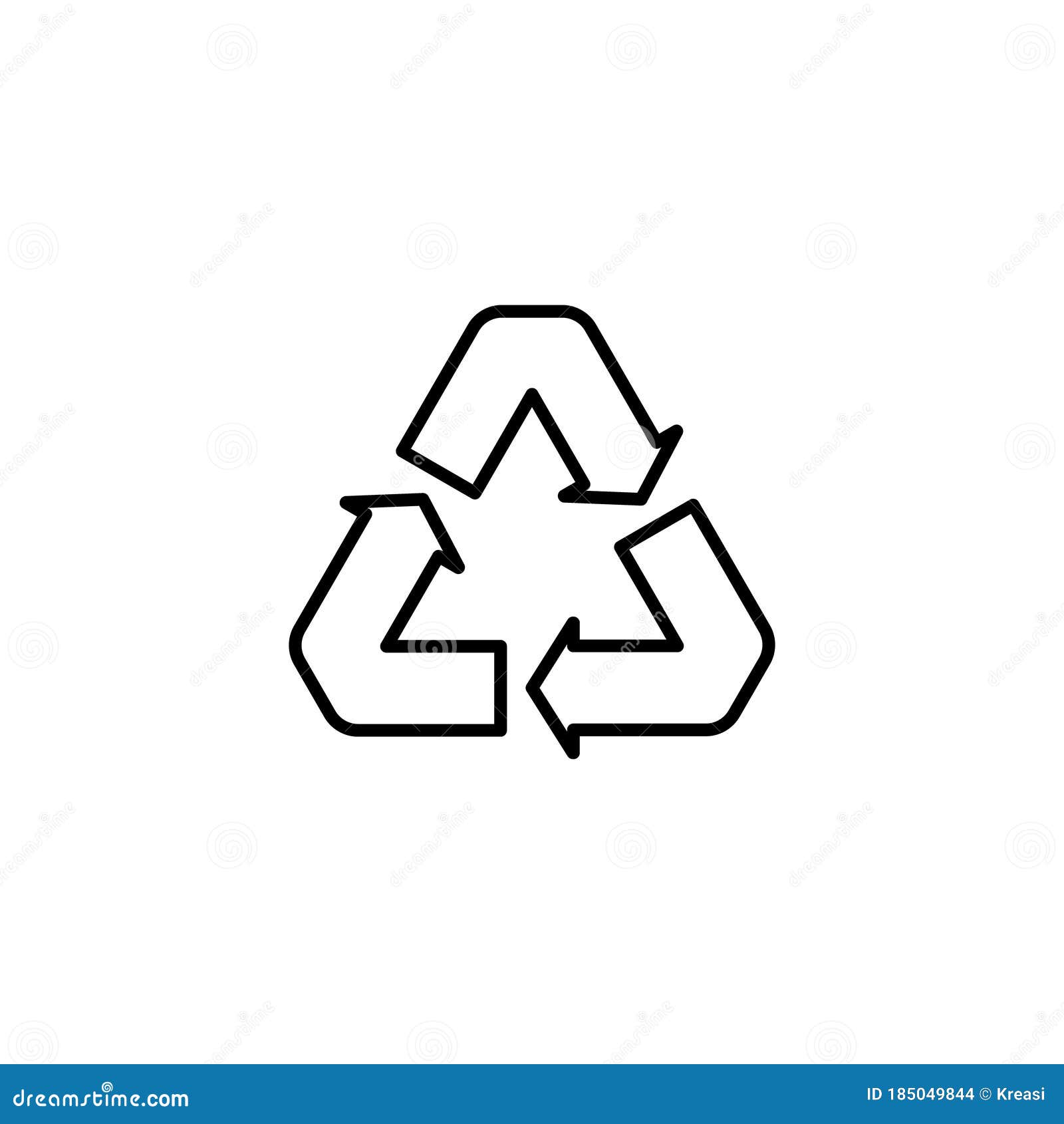 Recycle Icon Symbol Vector Design in Outline Style Stock Vector ...