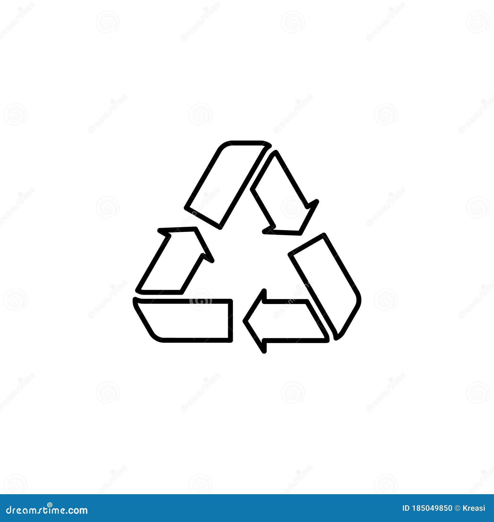 Recycle Icon Symbol Vector Design in Outline Style Stock Vector ...
