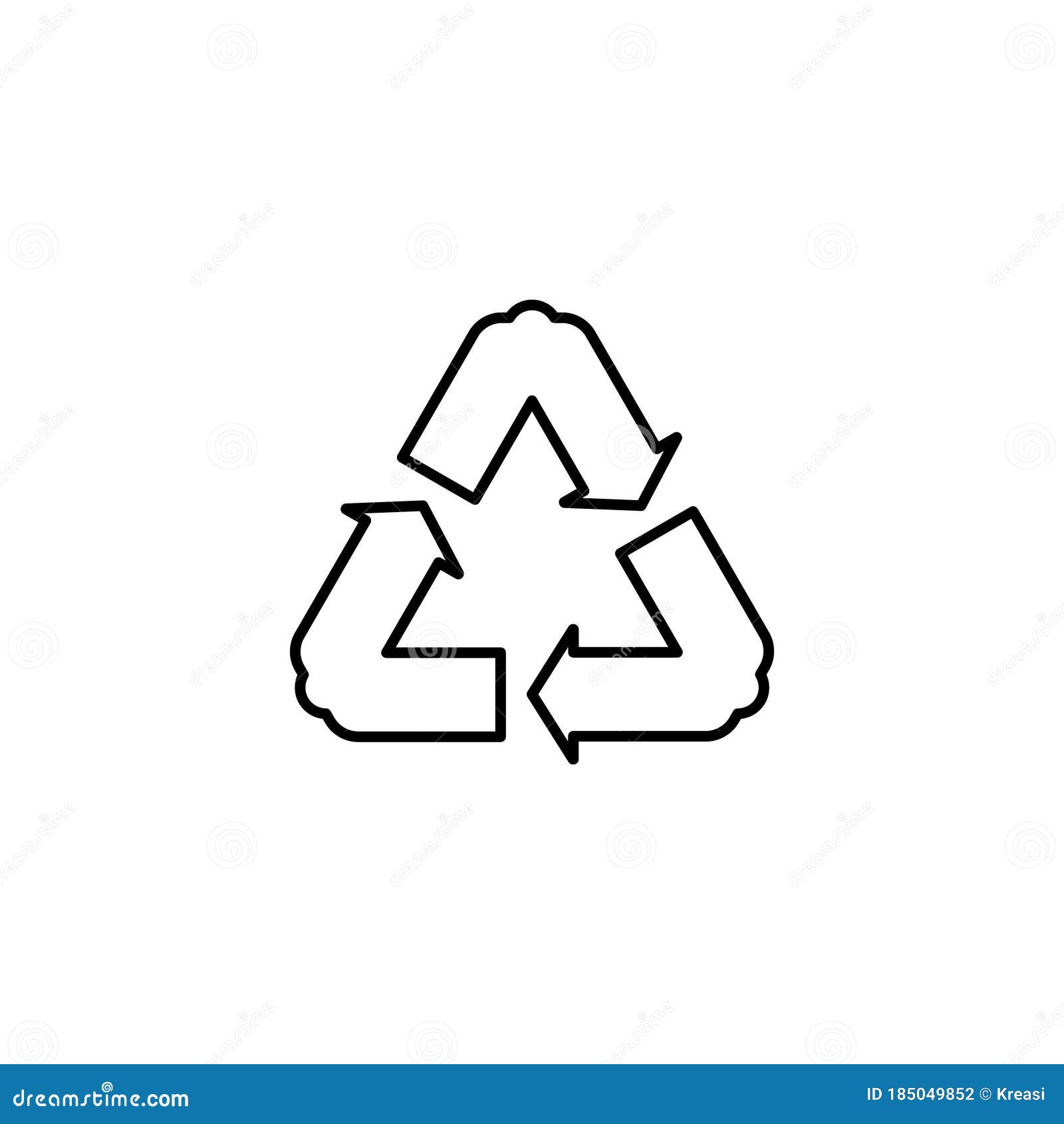 Recycle Icon Symbol Vector Design in Outline Style Stock Vector ...