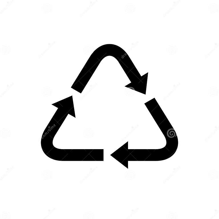 Recycle Icon Template, Arrow Recycle Triangle Logo for Plastic ...