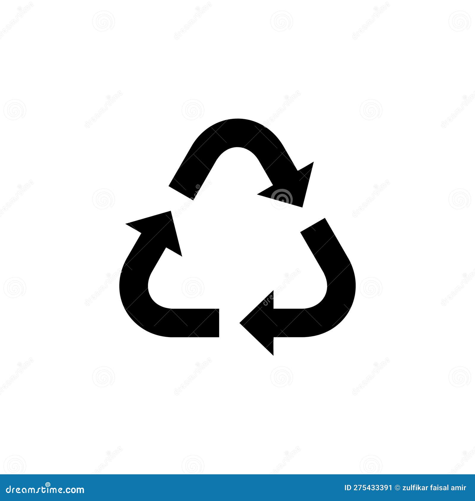 Recycle Icon . Recycling Vector Icon Stock Vector - Illustration of ...