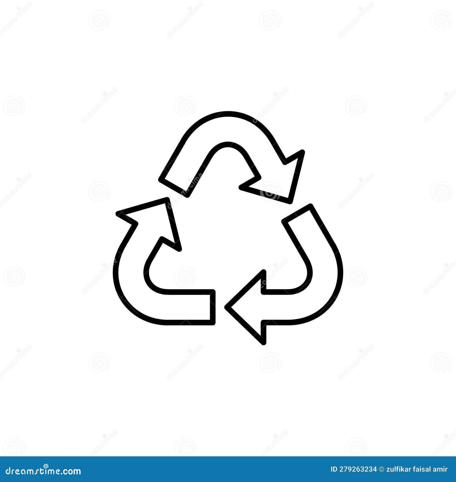 Recycle Icon . Recycling Vector Icon Stock Vector - Illustration of ...