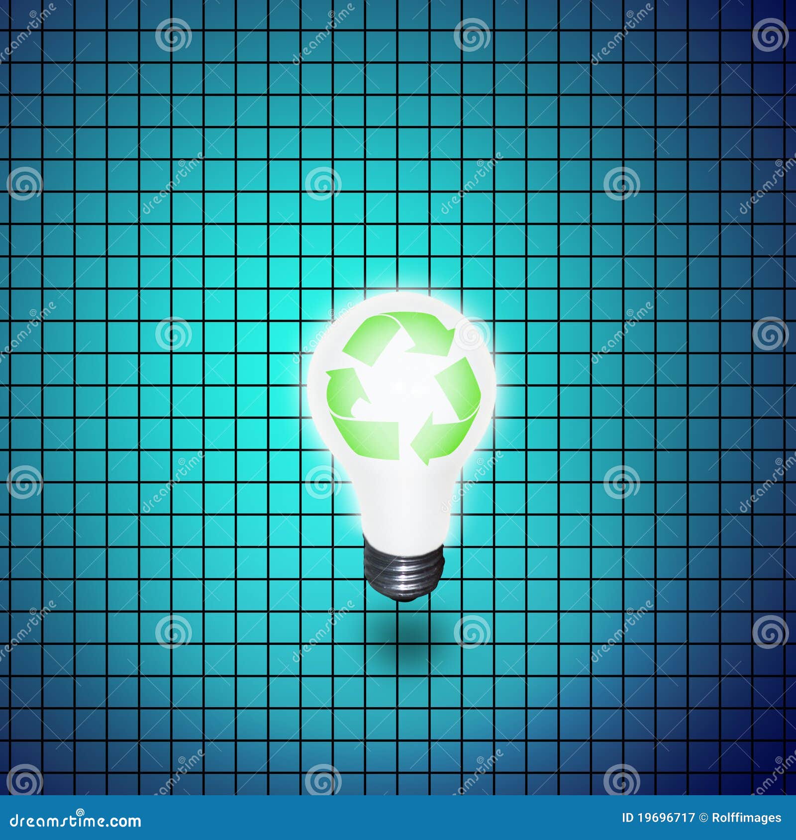 Recycle Idea Bulb stock illustration. Illustration of concepts - 19696717