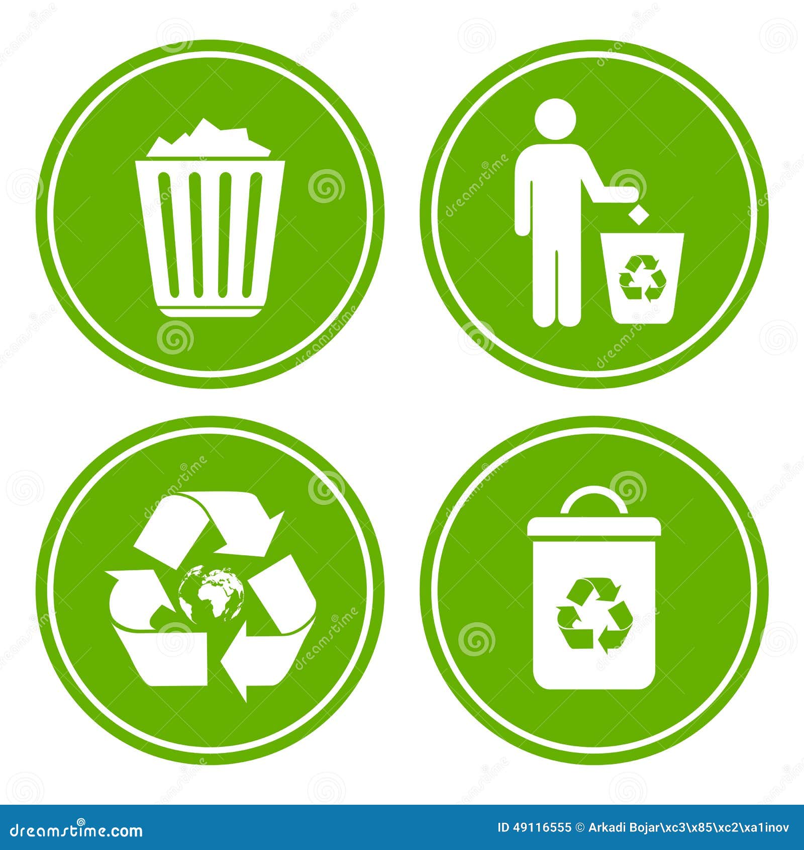 Recycle Ikone Verunreinigend Vektor Abbildung - Illustration von ...