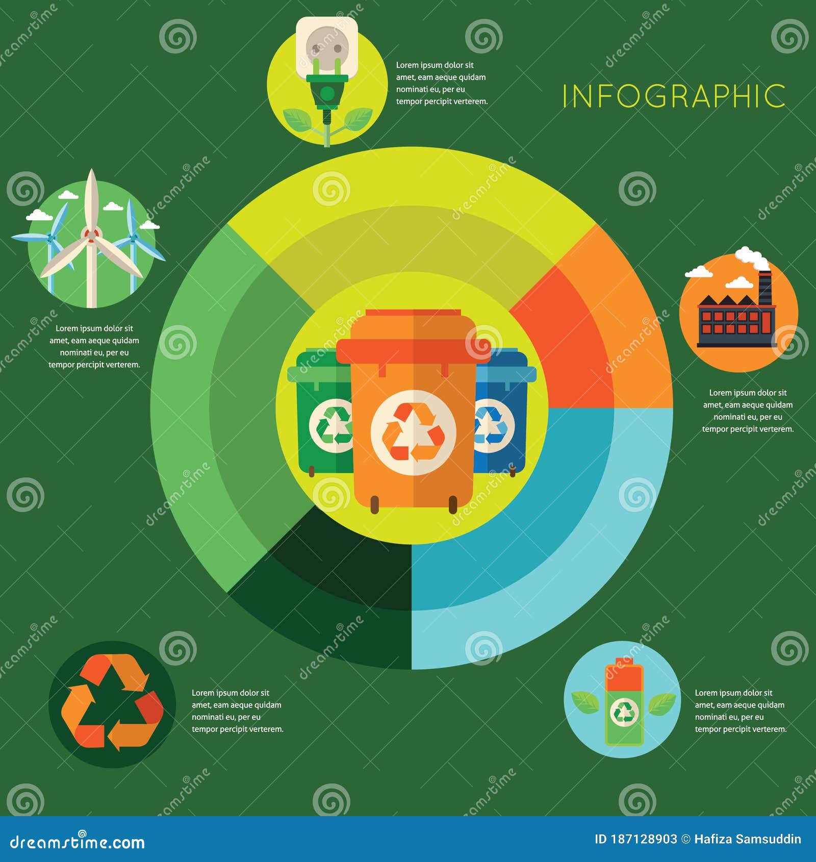 Recycle Infographic. Vector Illustration Decorative Design Stock Vector ...