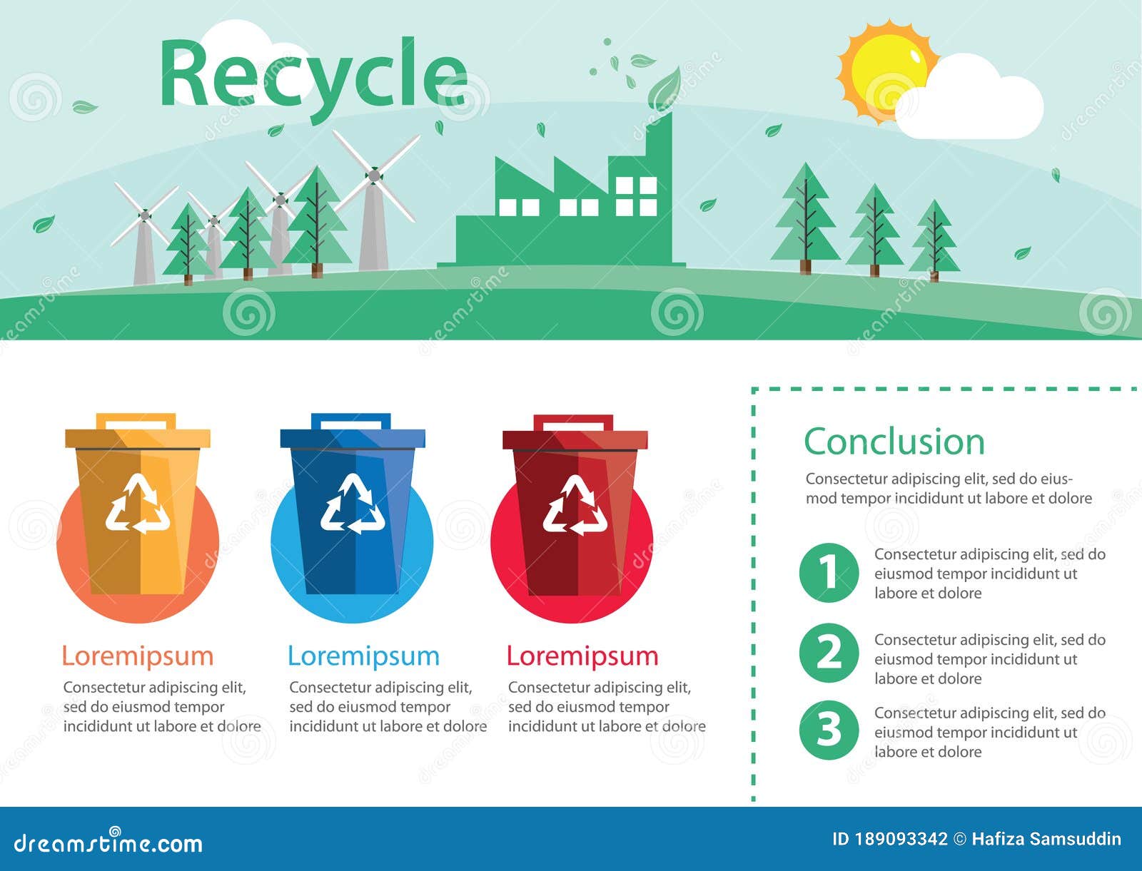 Recycle Infographic. Vector Illustration Decorative Design Stock Vector ...