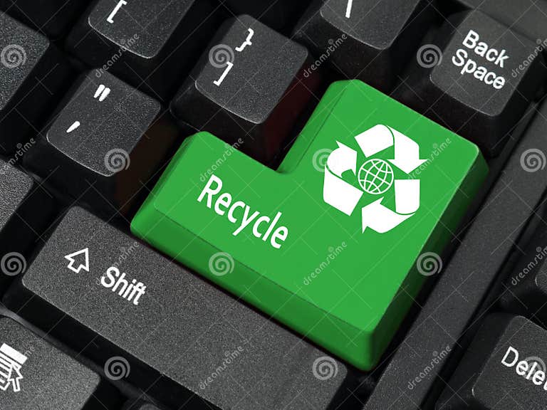 Recycle key stock photo. Image of word, support, protection - 12227984