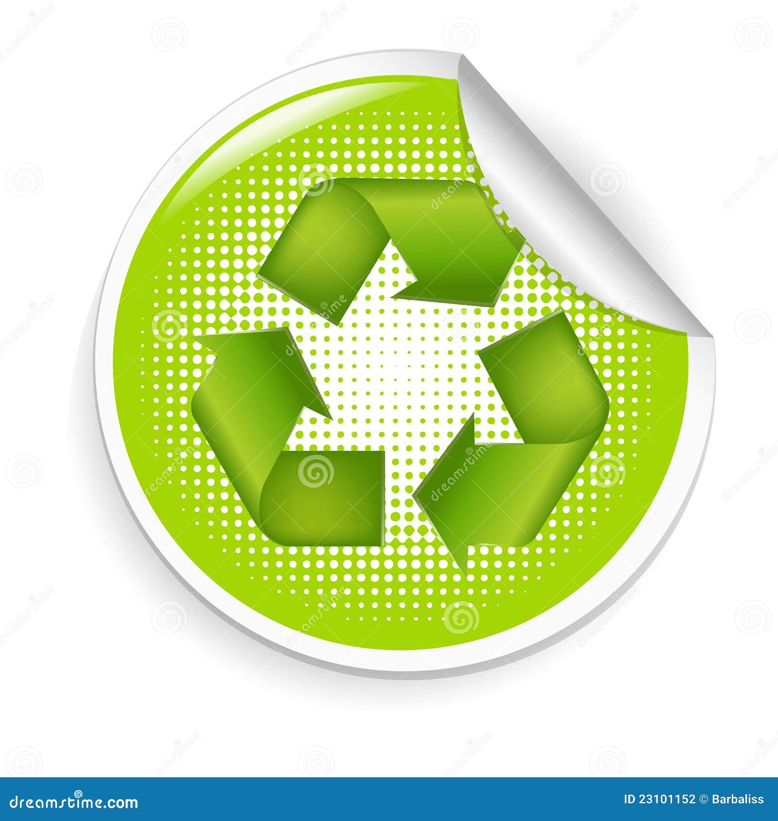 Recycle Label stock vector. Illustration of design, green - 23101152