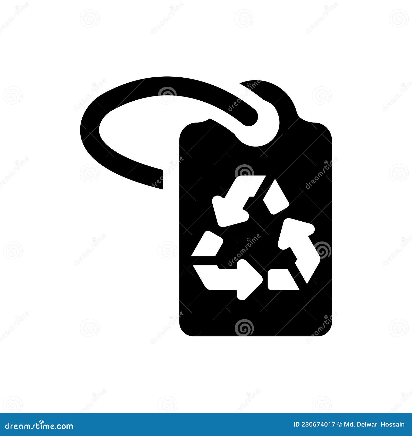 Recycle Label icon stock vector. Illustration of label - 230674017