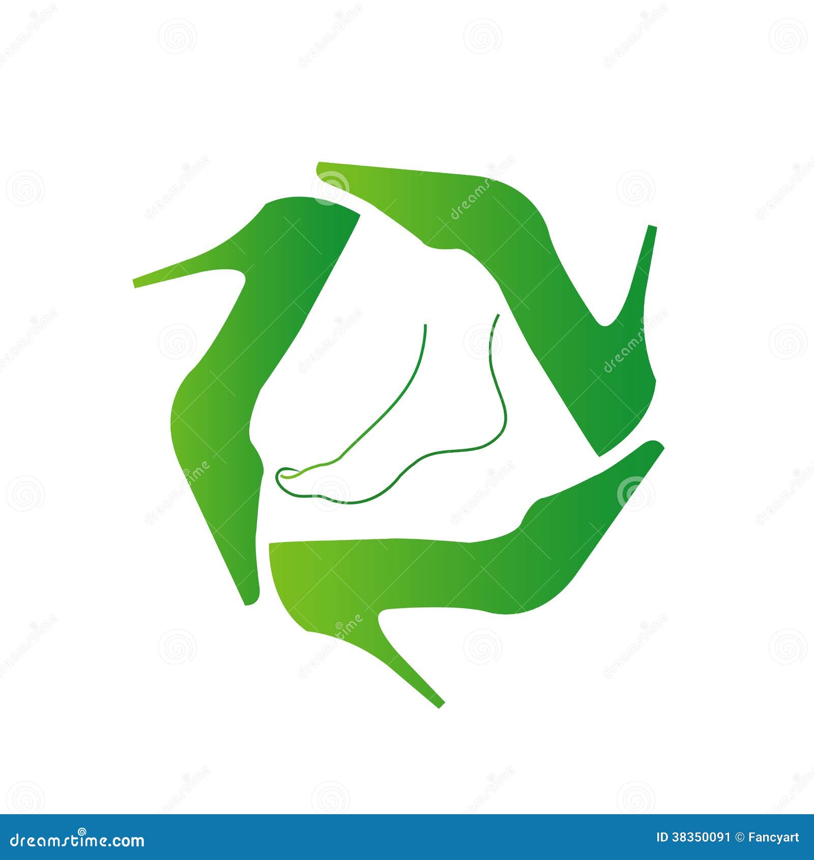 Recycle ladies shoes stock vector. Illustration of feminine - 38350091