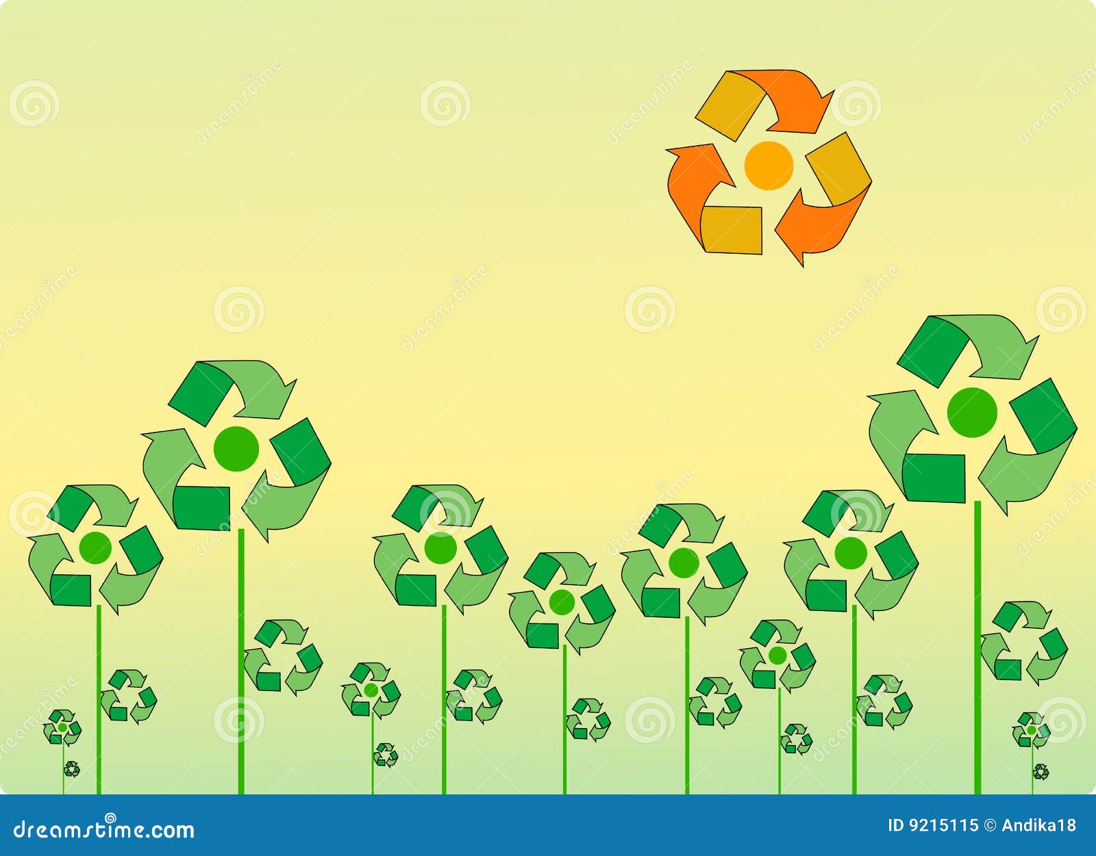 Recycle landscape stock vector. Illustration of cycle - 9215115