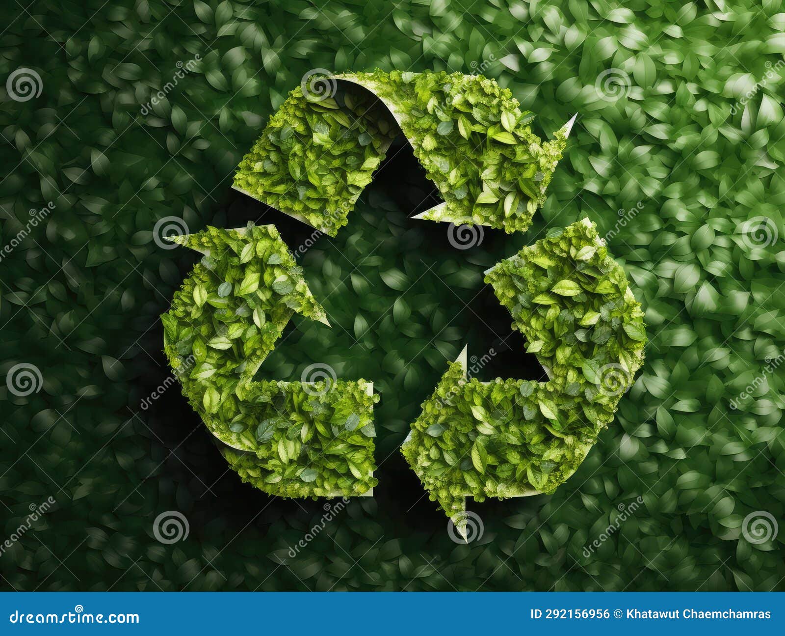 Recycle Logo Formed by Leaves: a Visual Ode To Eco-Friendly Passion ...