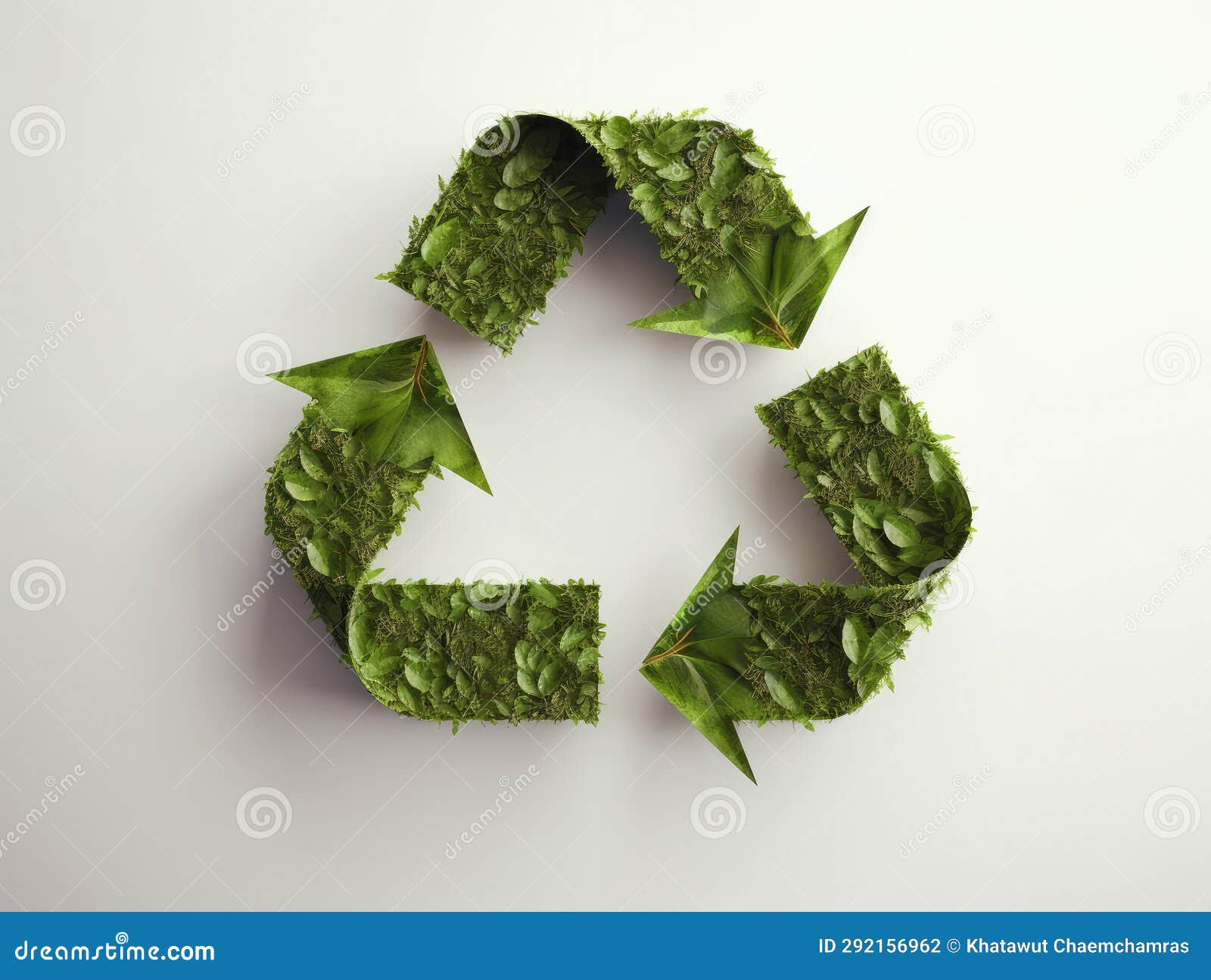 Recycle Logo Formed By Leaves: A Visual Ode To Eco-Friendly Passion ...