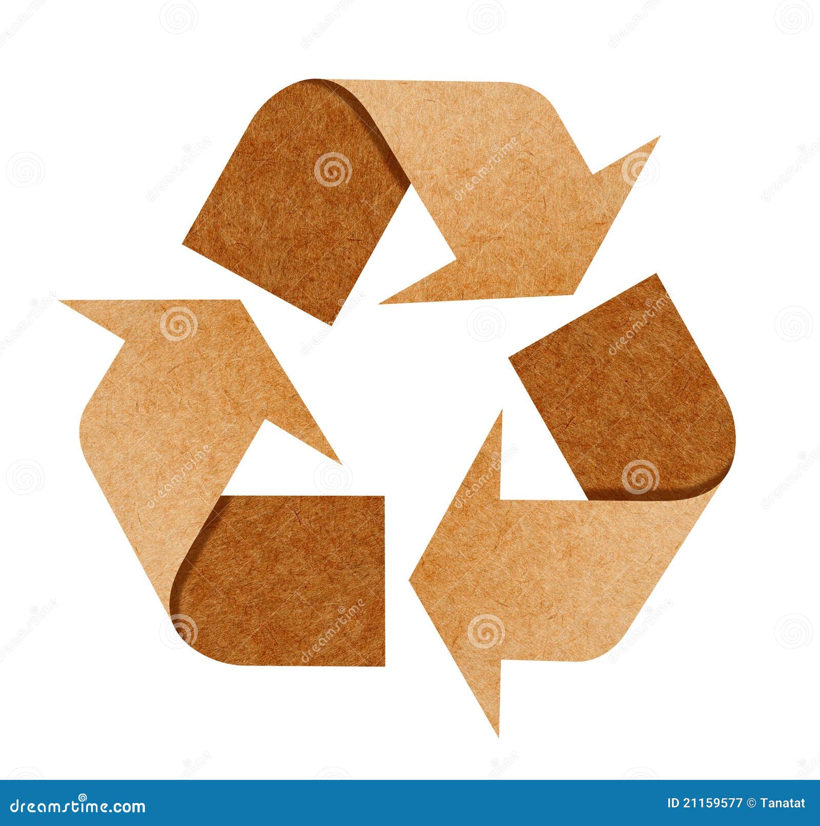 Recycle Logo from Recycle Paper on White Stock Illustration ...