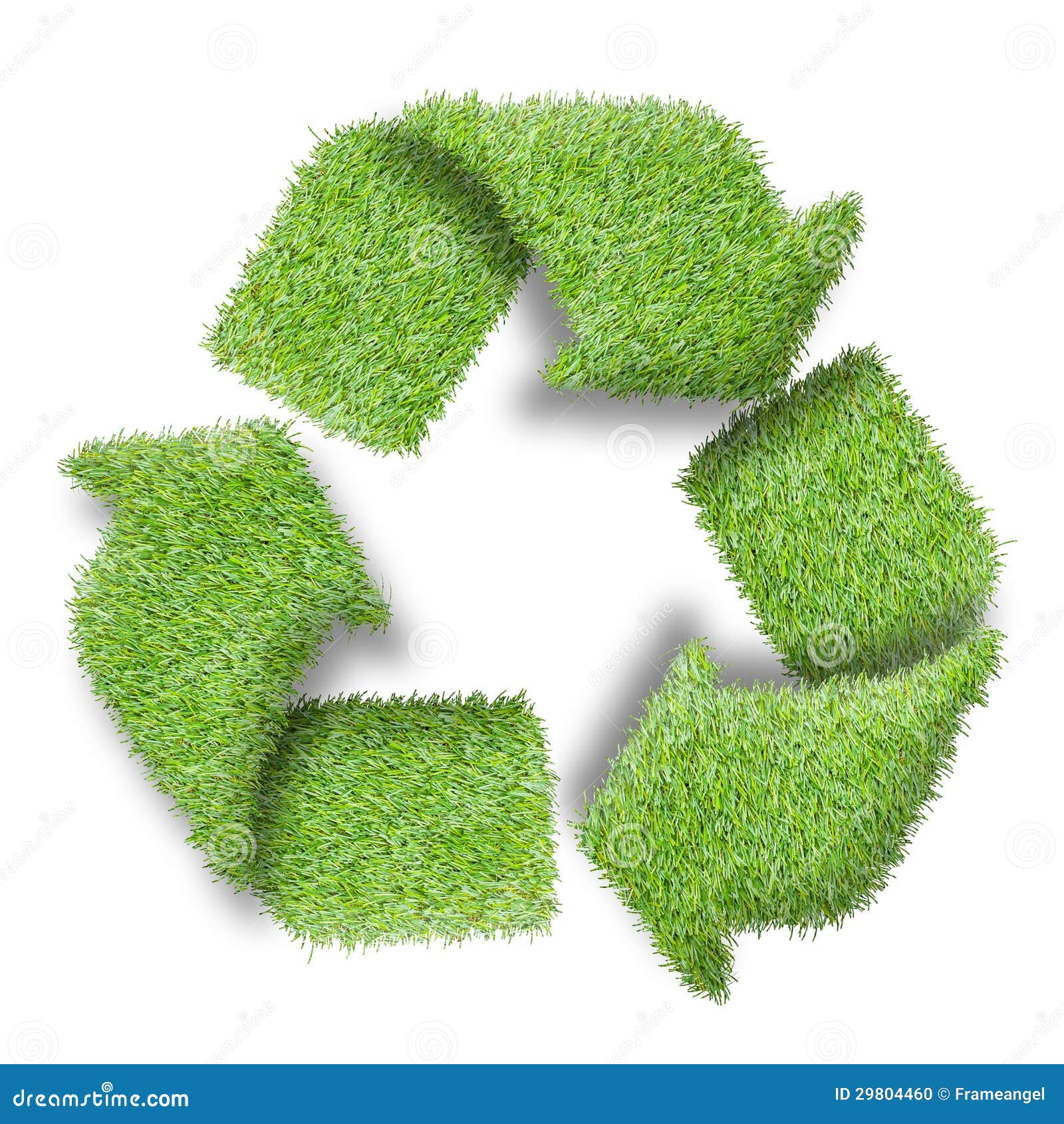 Recycle Logo Symbol from the Green Grass Stock Photo - Image of arrow ...