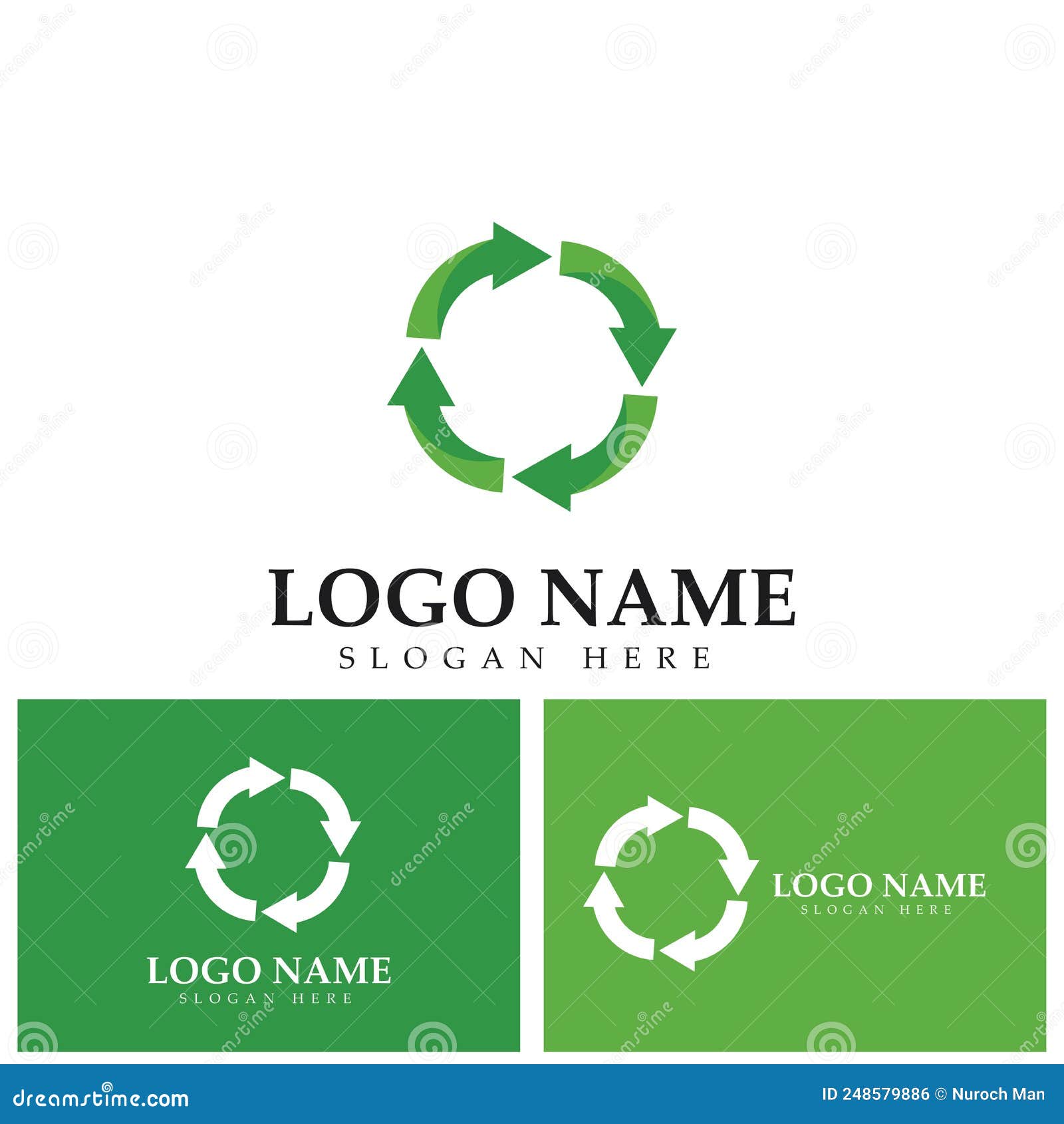 Recycle Logo Template or Icon Vector Design. Stock Vector ...