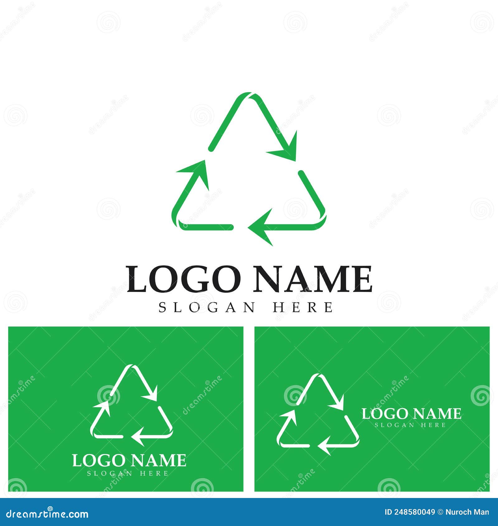 Recycle Logo Template or Icon Vector Design. Stock Vector ...