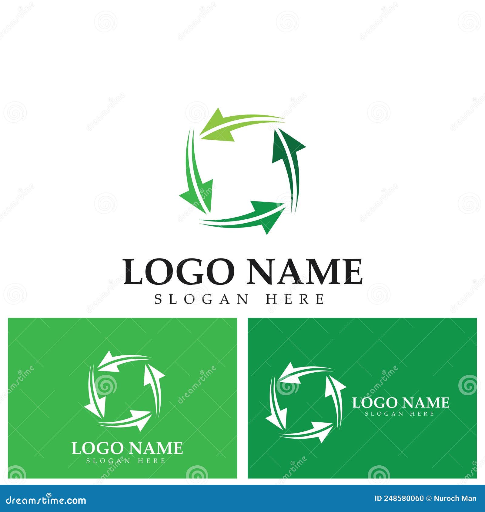 Recycle Logo Template or Icon Vector Design. Stock Vector ...
