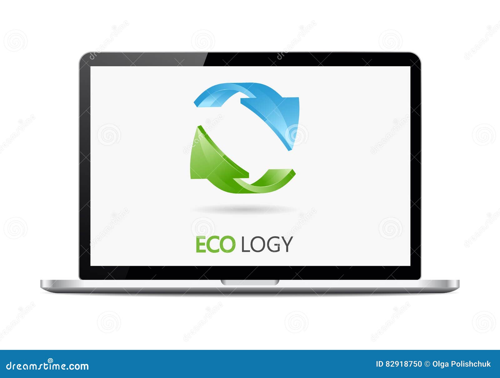 Recycle Laptop Vector Illustration | CartoonDealer.com #42618732