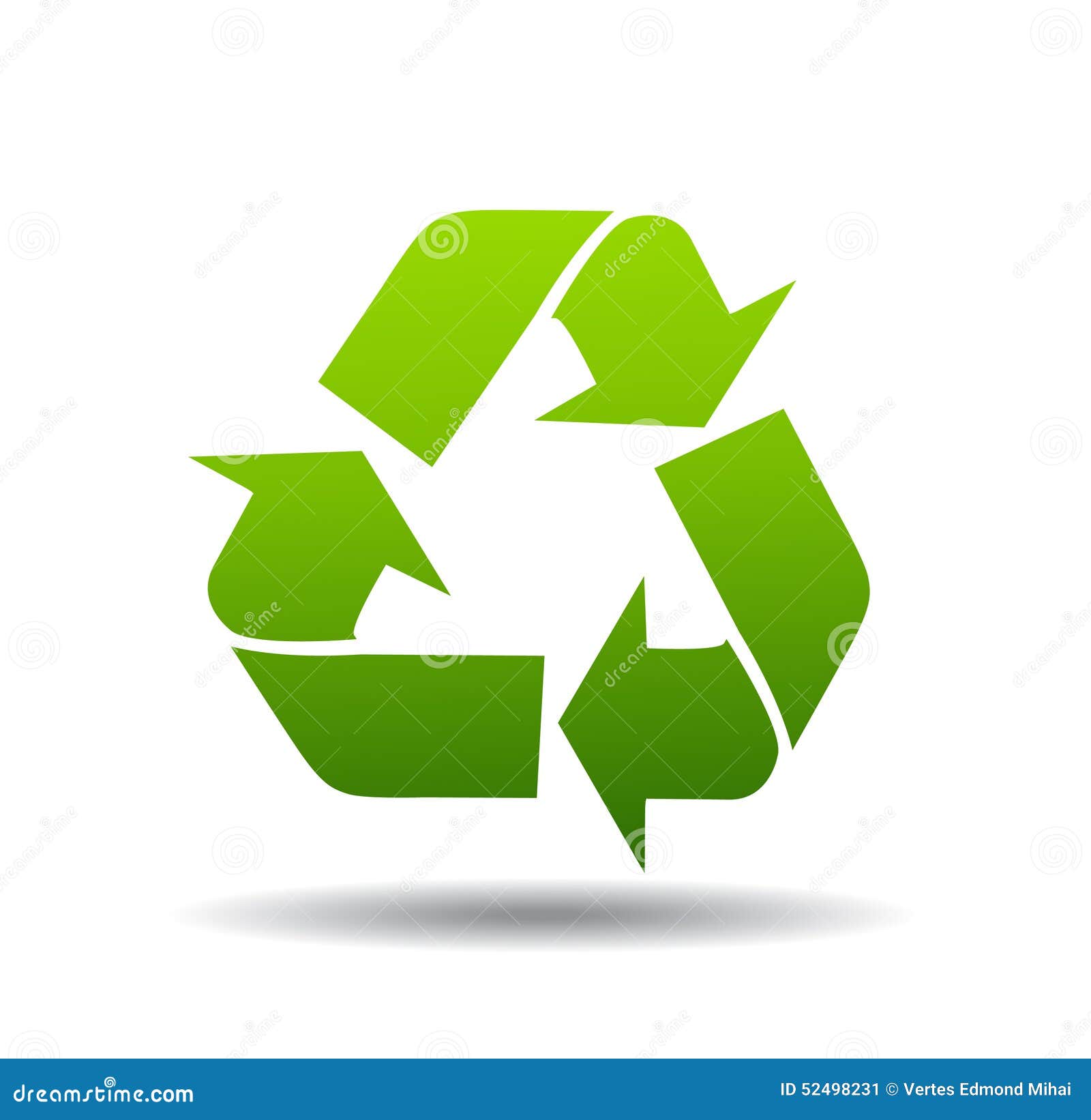 Recycle logo stock vector. Illustration of isolated, element - 52498231
