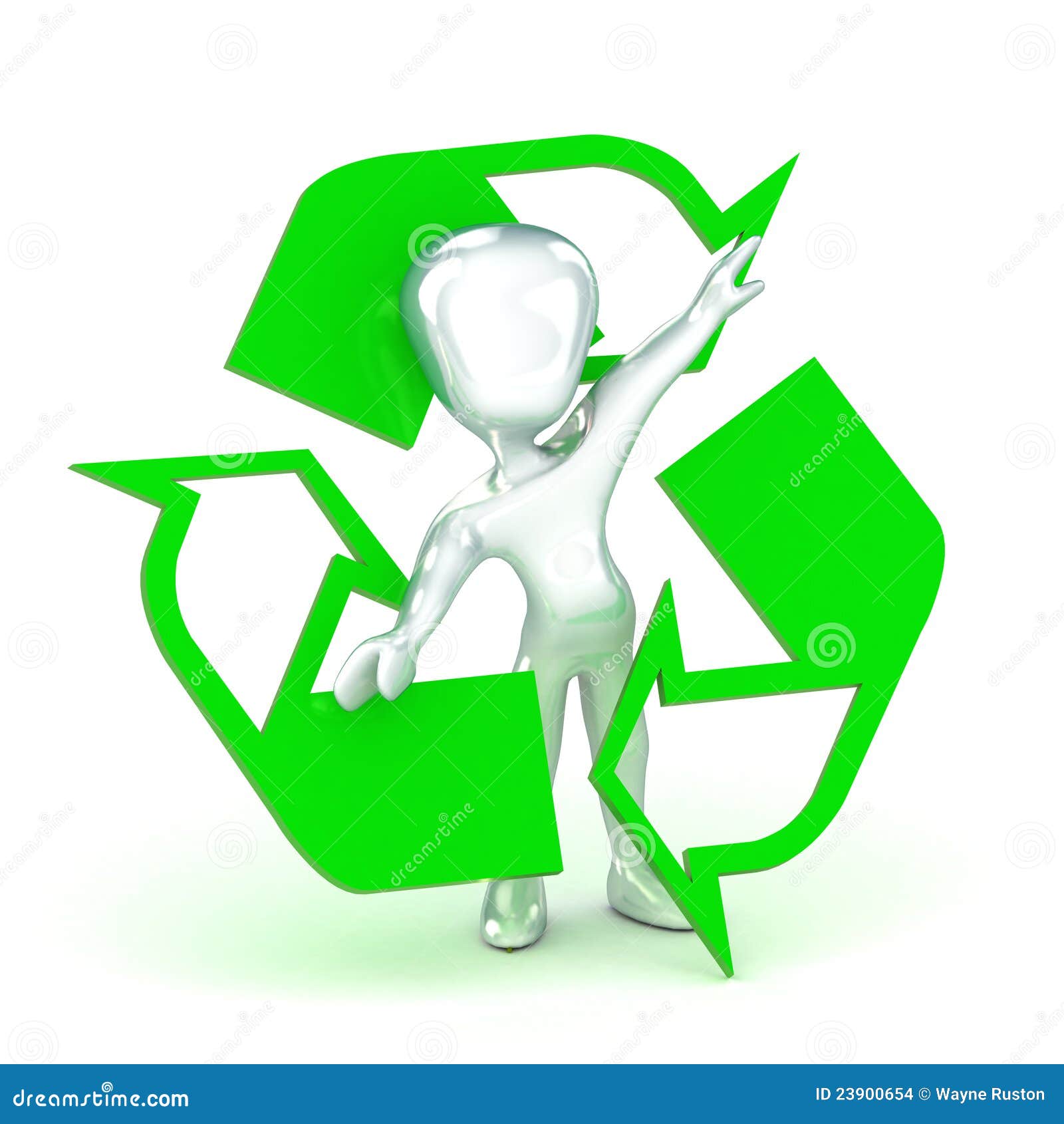 Recycle Man stock illustration. Illustration of process - 23900654
