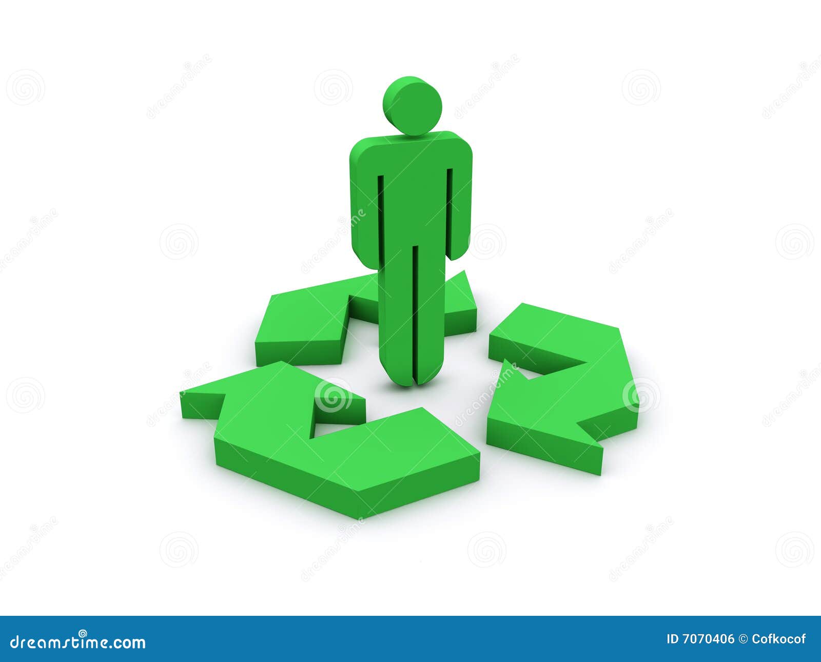 Recycle Man Logo Vector