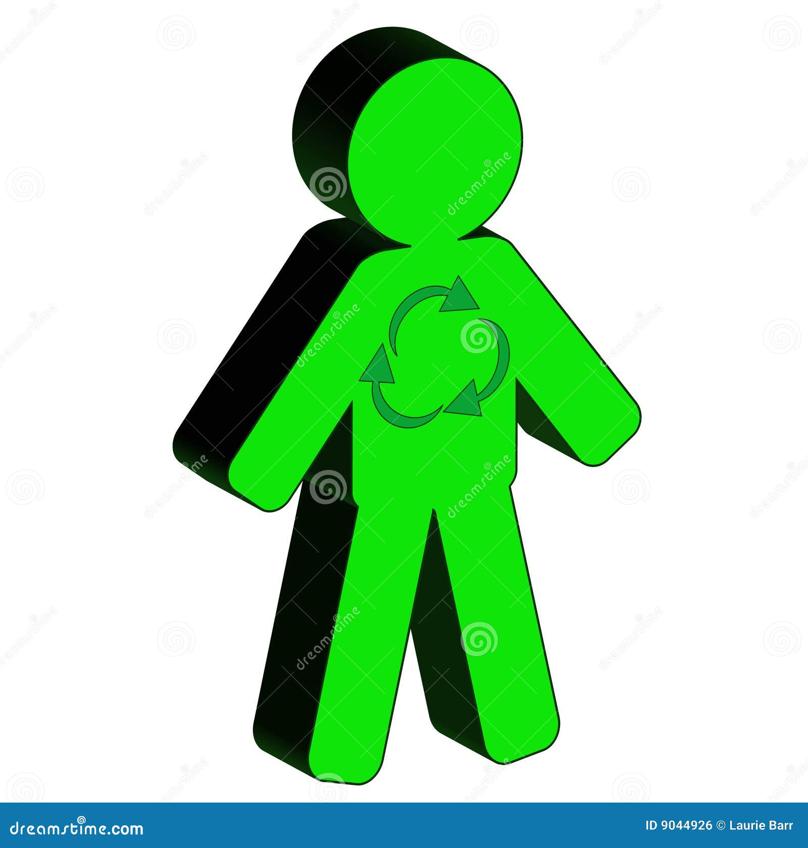 Recycle man stock illustration. Illustration of environment - 9044926