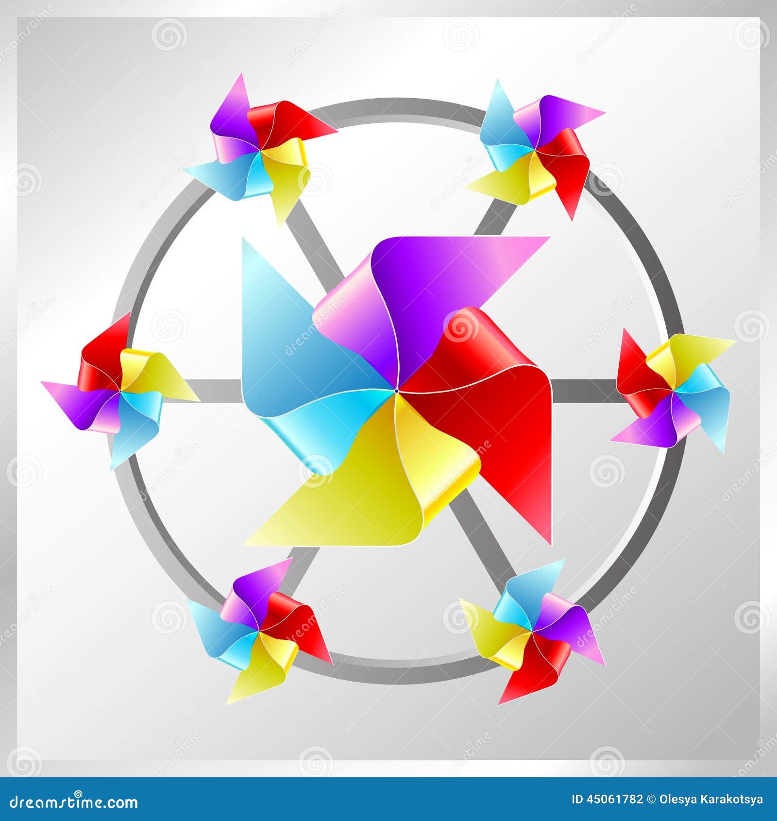 Recycle Paper Colorful Windmill, Eps10 Stock Vector - Illustration of ...