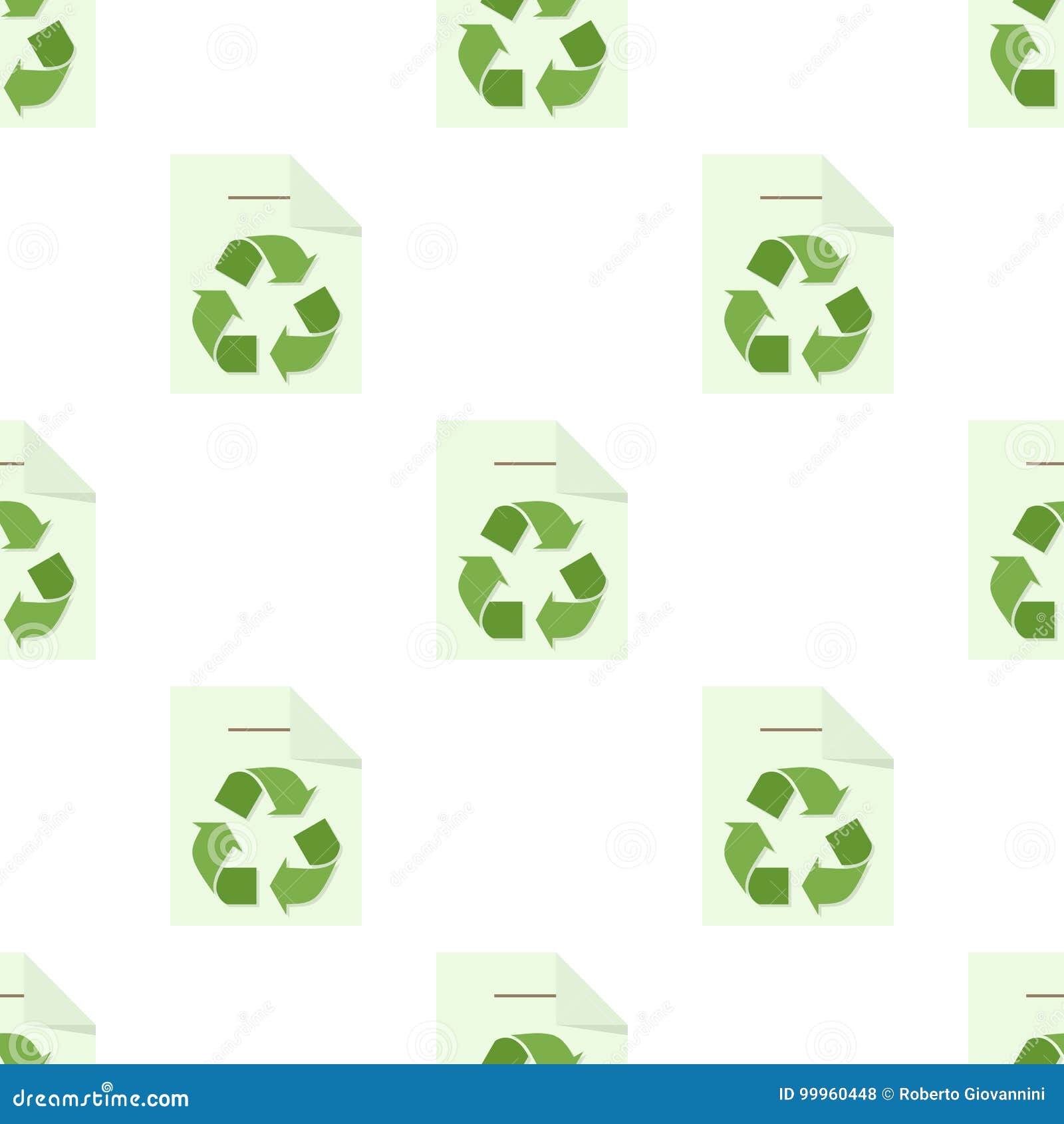 Recycle Paper Flat Icon Seamless Pattern Stock Vector - Illustration of ...
